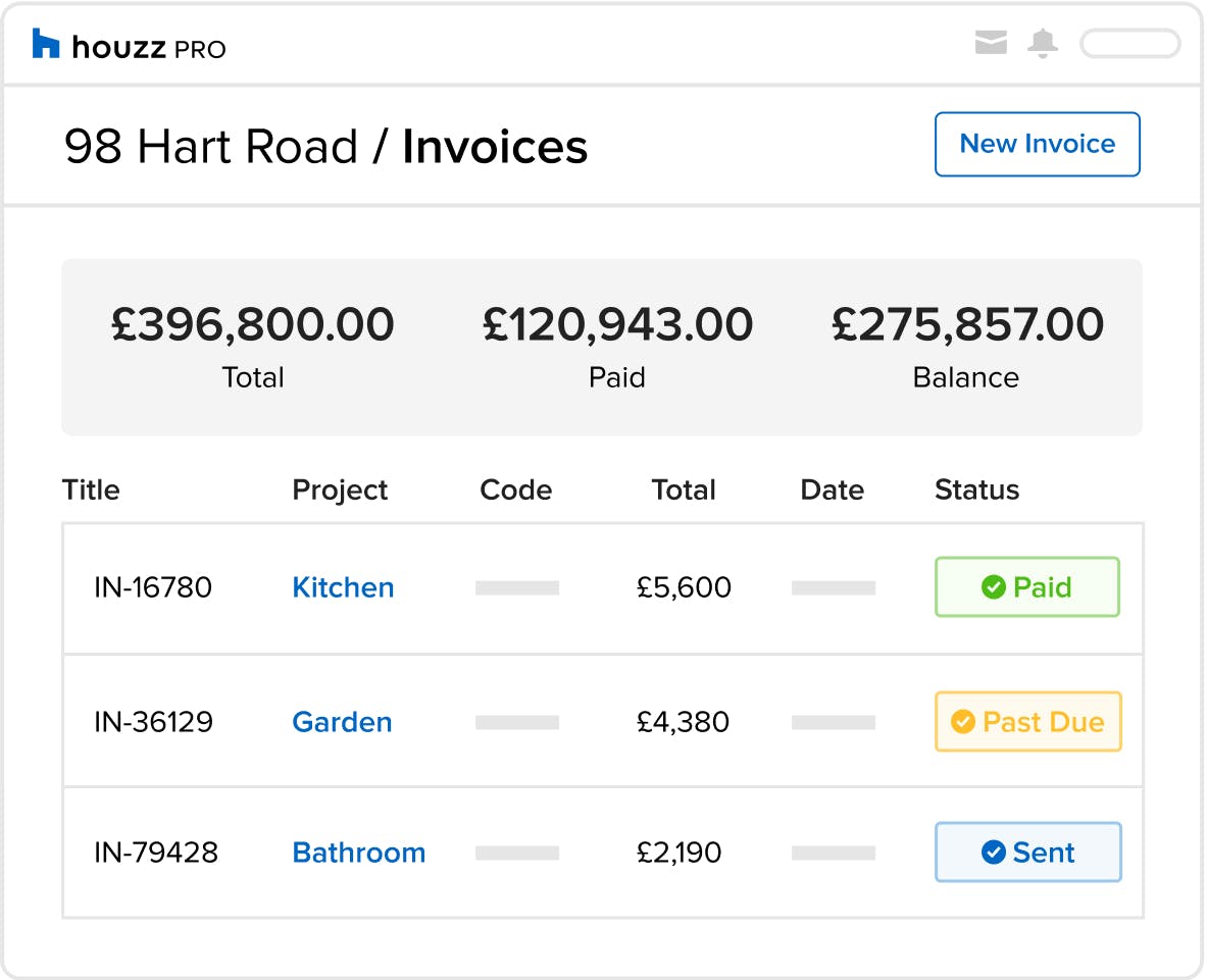 Construction Invoicing Software | Houzz Pro | Houzz Pro