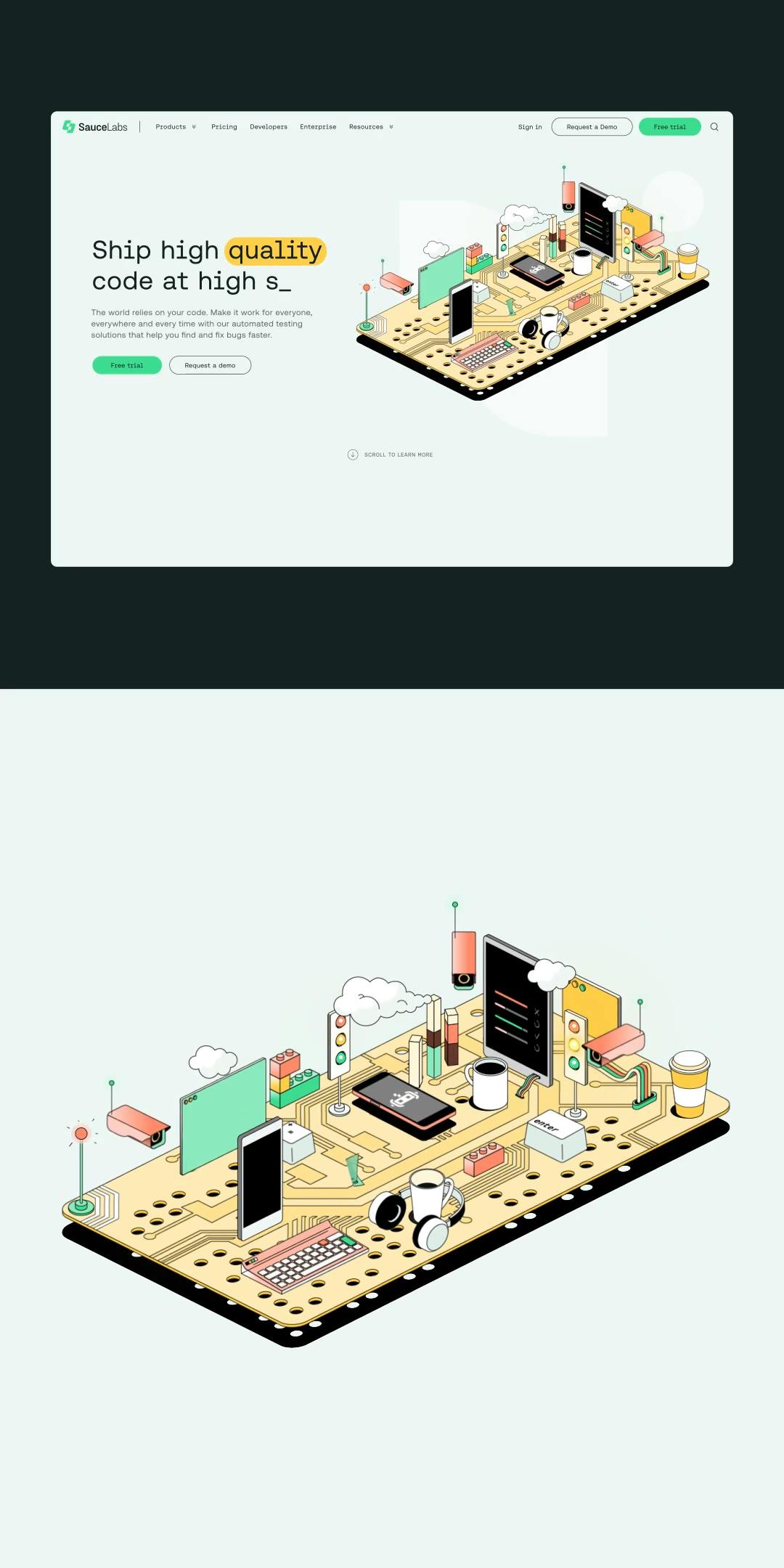 Brand Identity Website Design And Website Development For Saucelabs