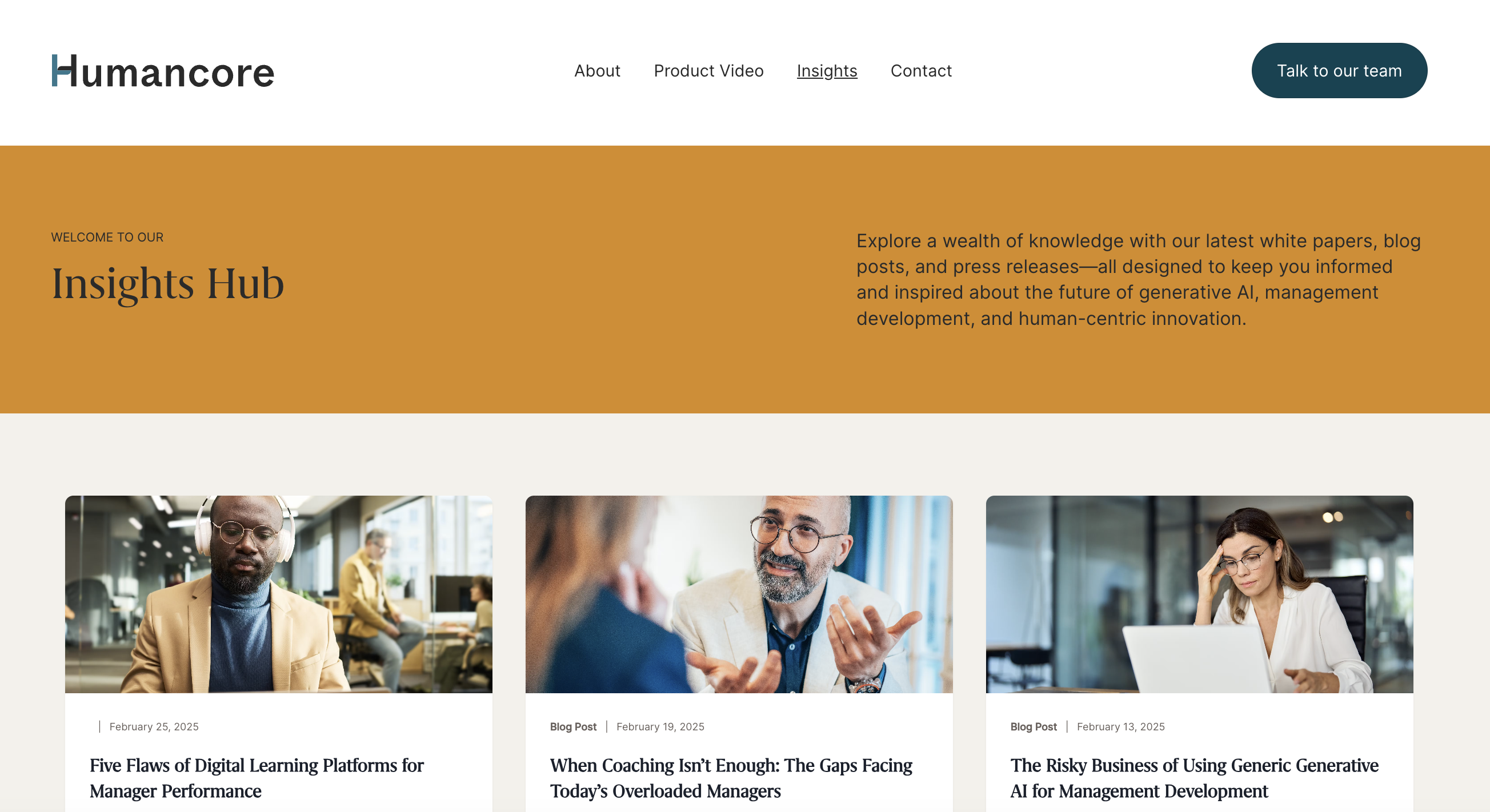 Humancore's Insights Hub – Humancore