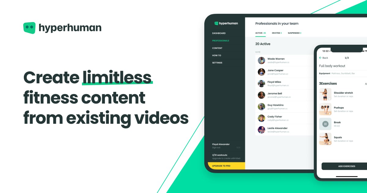 Hyperhuman | Revolutionary way of creating fitness videos