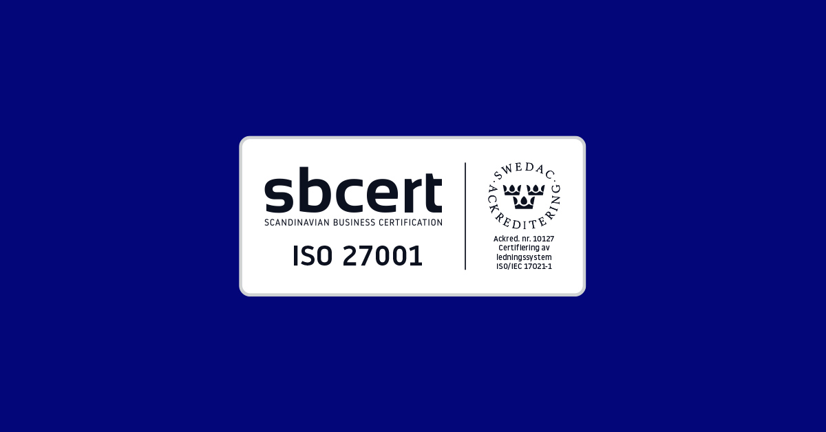 Certifierad enligt ISO