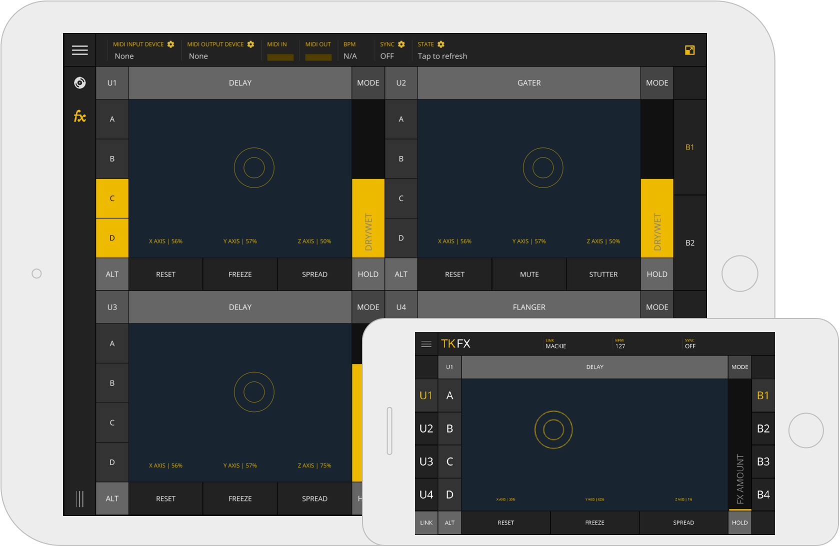 TKFX - Traktor DJ Controller for iOS and Android | Imaginando