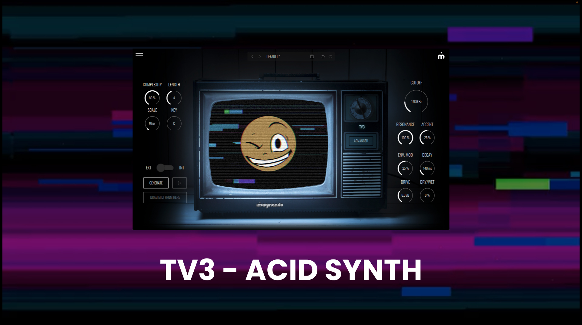 Acid Synth VST, VST3 and AU plugin - TV3 | Imaginando