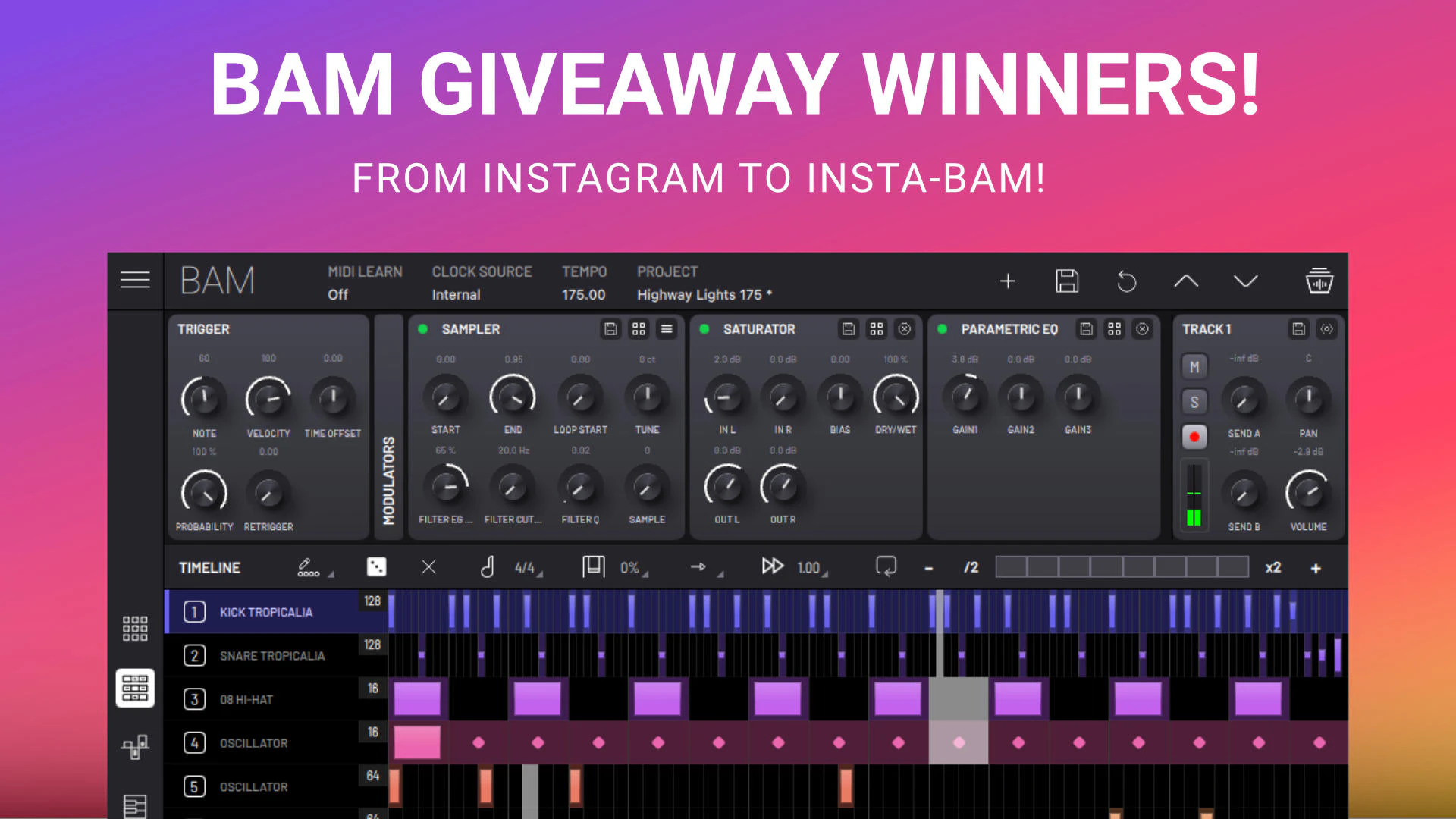 BAM Instagram giveaway winners announced! | Imaginando