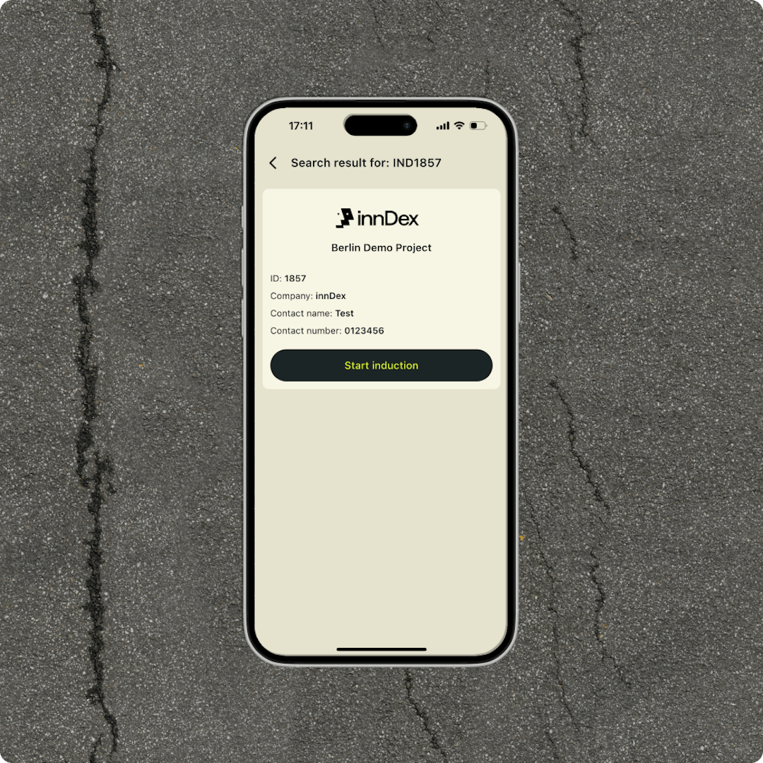 Digital Inductions for Construction Sites | innDex