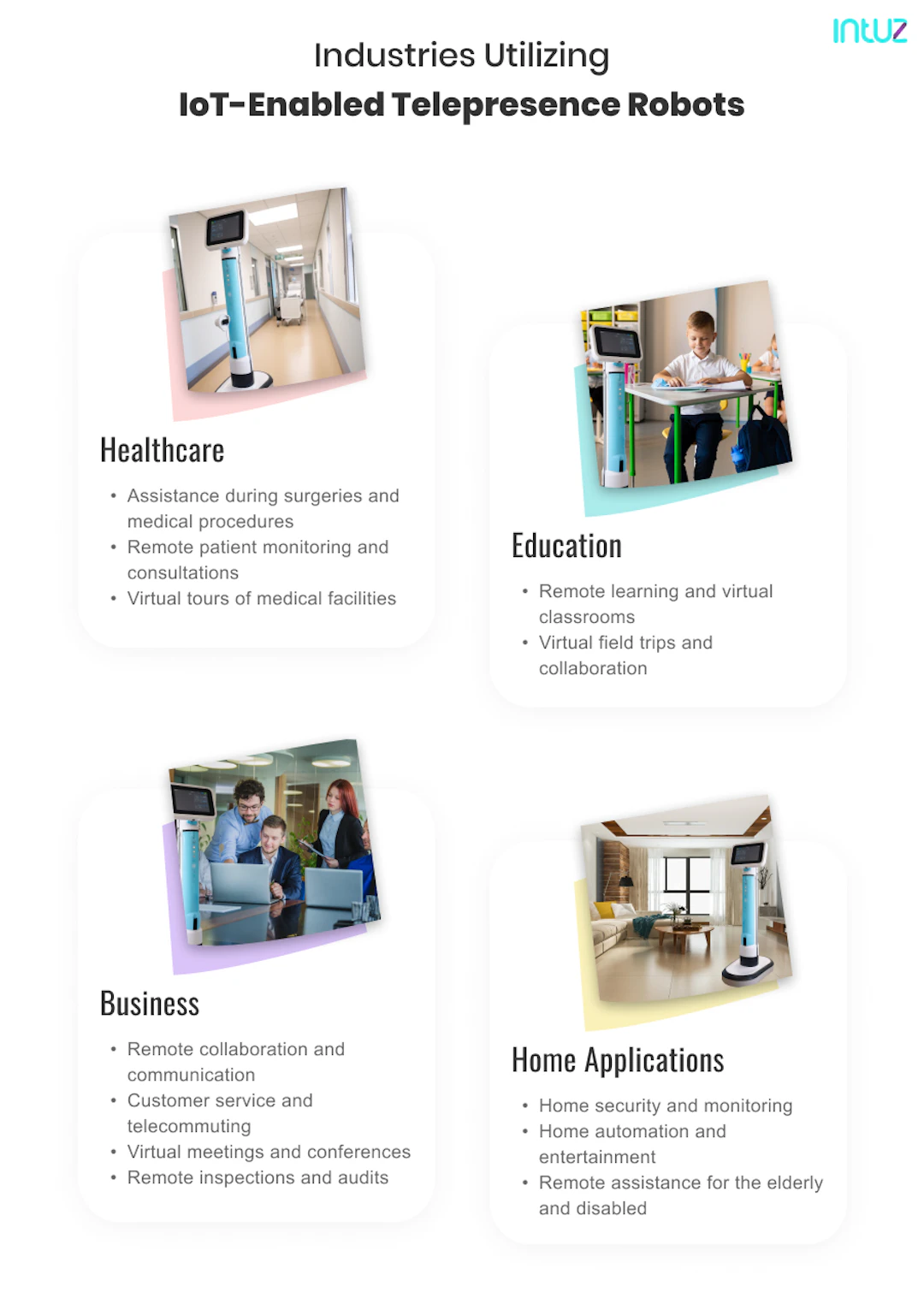 Discover the applications and benefits of IoT-powered telepresence robots.