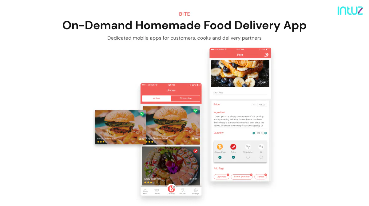 Bite - Homemade On-Demand Food Delivery App | Case study
