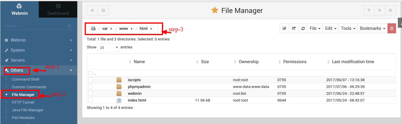 Steps to Transfer File Via Webmin | Intuz
