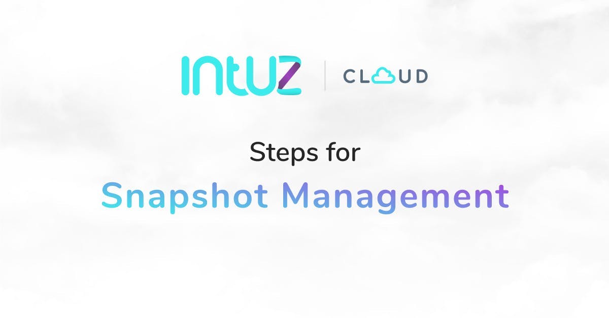 Steps For Application Snapshot/Backup Management | Intuz