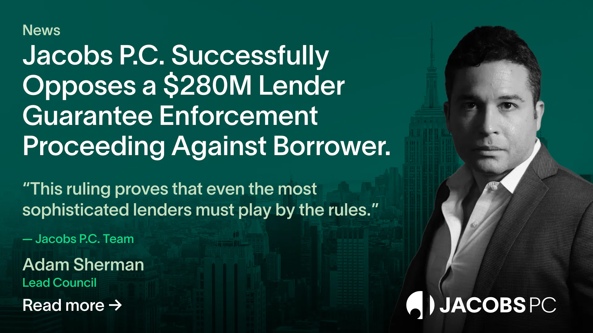 Jacobs P.C. Wins Landmark Court Victory, Defeating $280 Million in CMTG ...