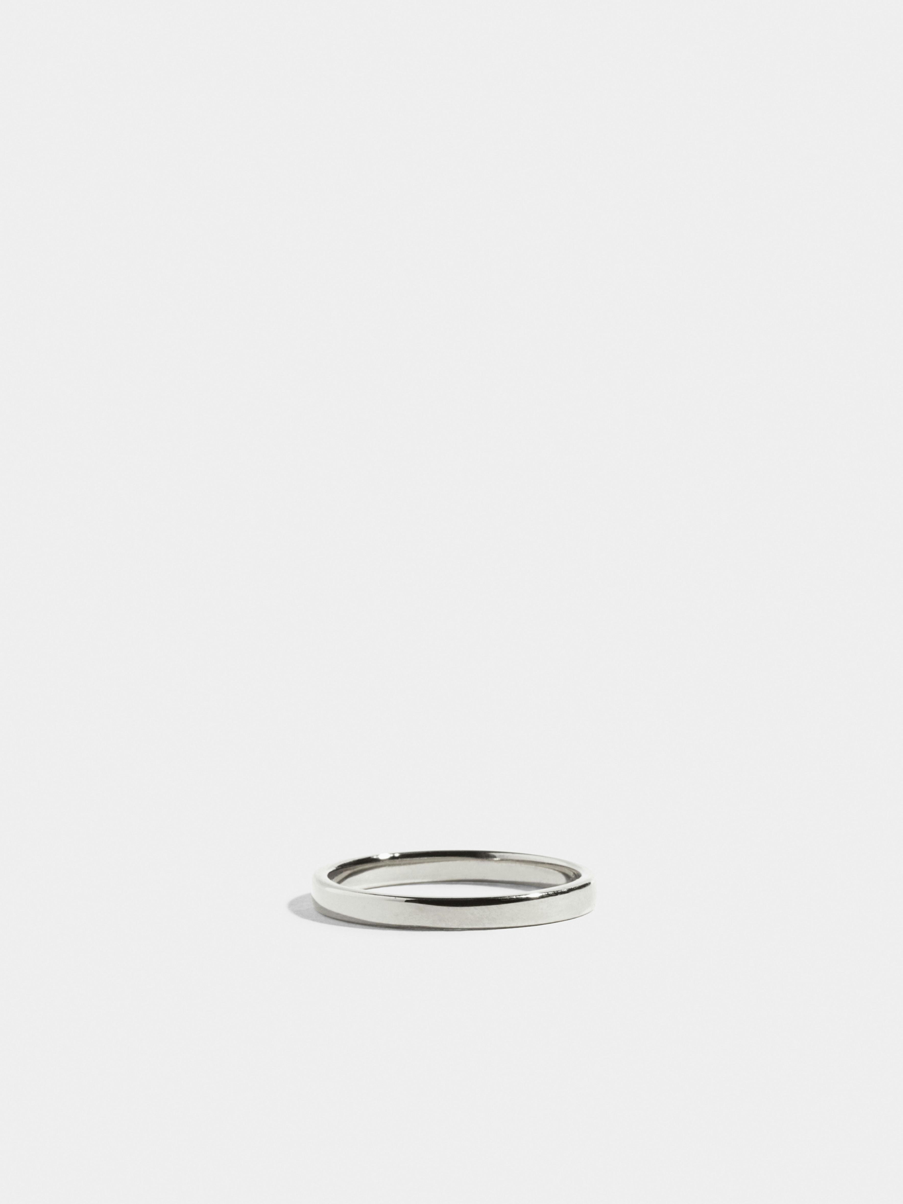 Flat ribbon wedding band in Fairmined white gold | JEM, jewellery ...
