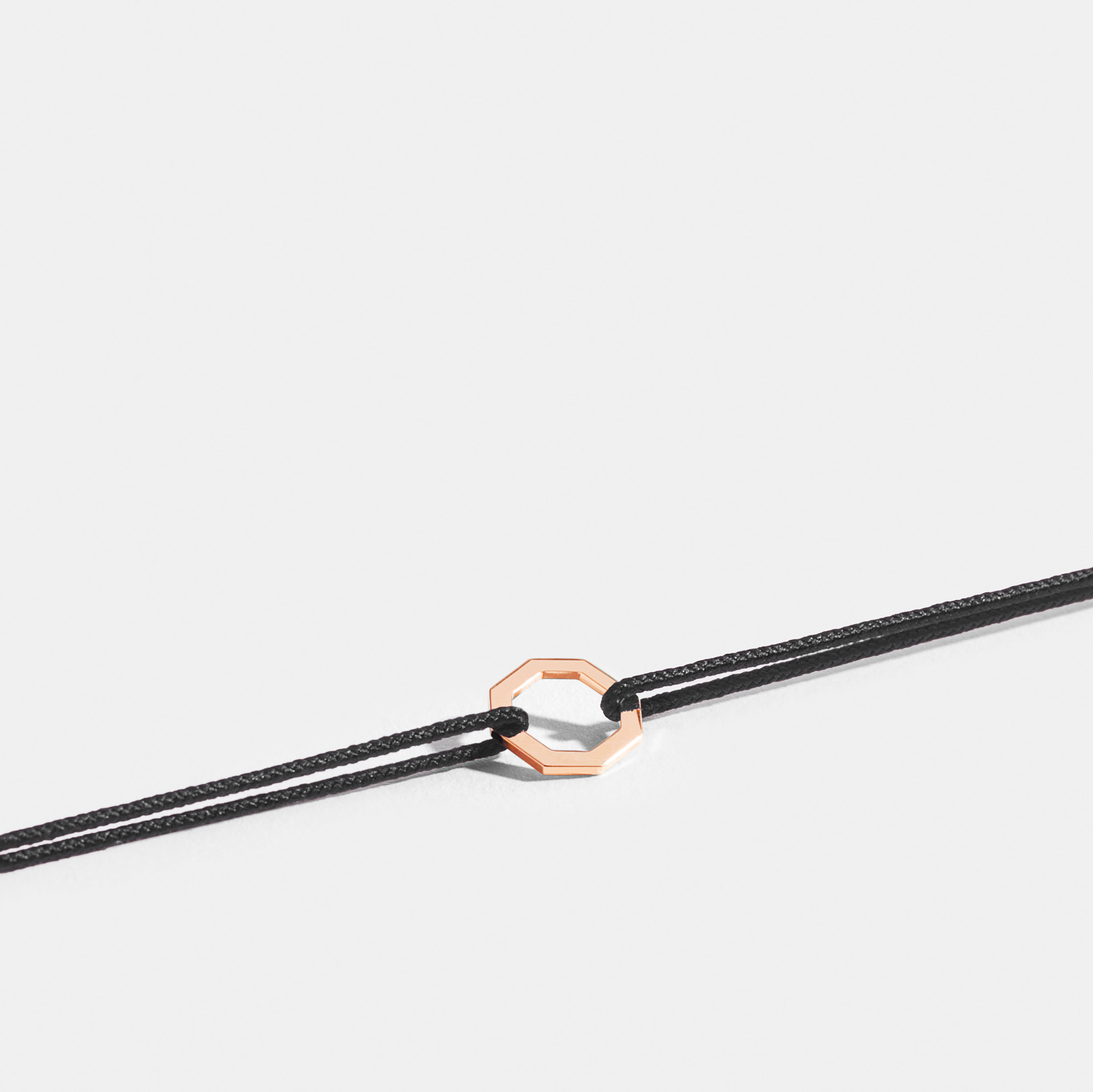 Petit Octogone sur cordon en Or rose éthique Fairmined | JEM ...