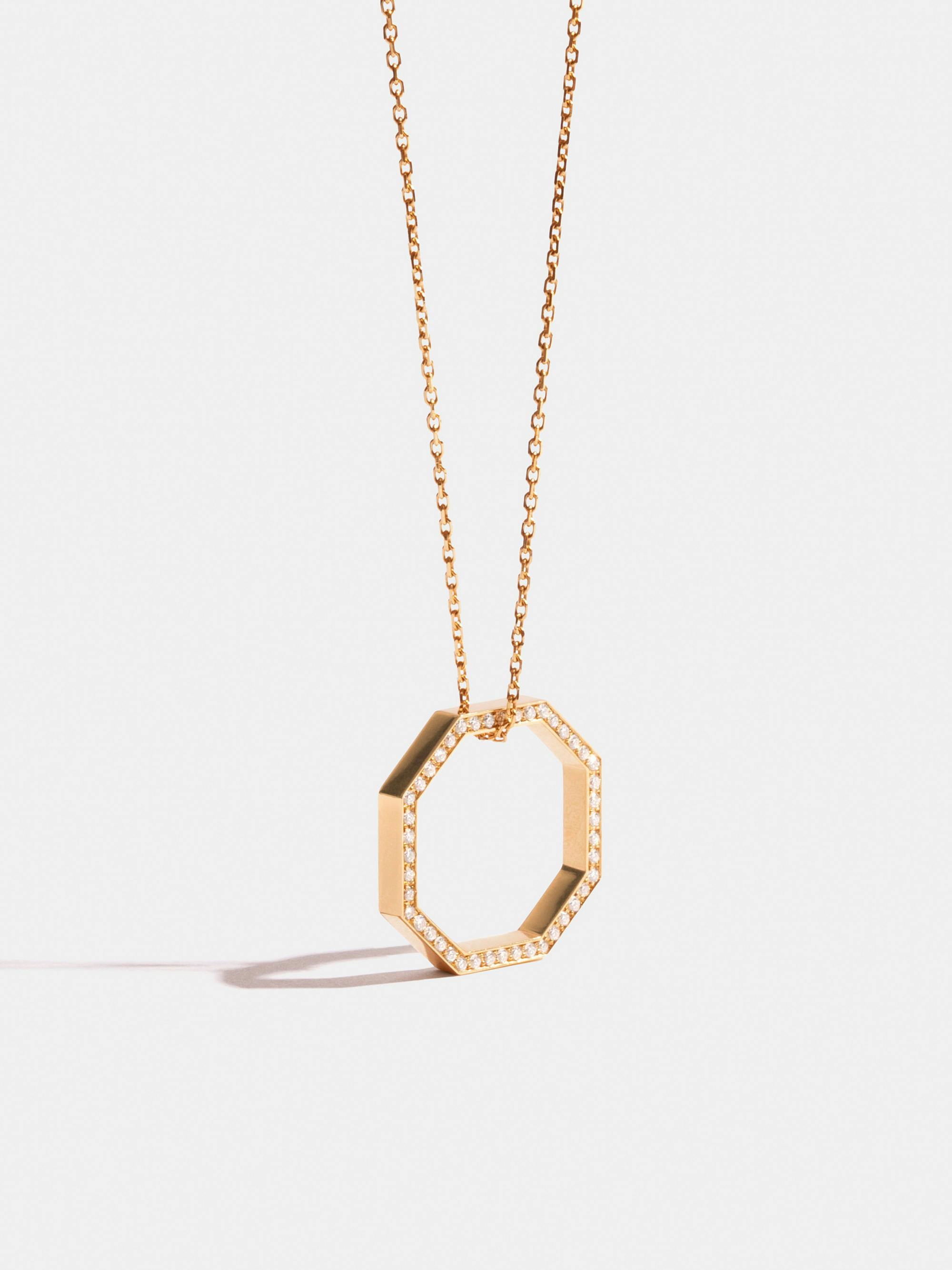 JEM | Sautoir Octogone 18 pavé
