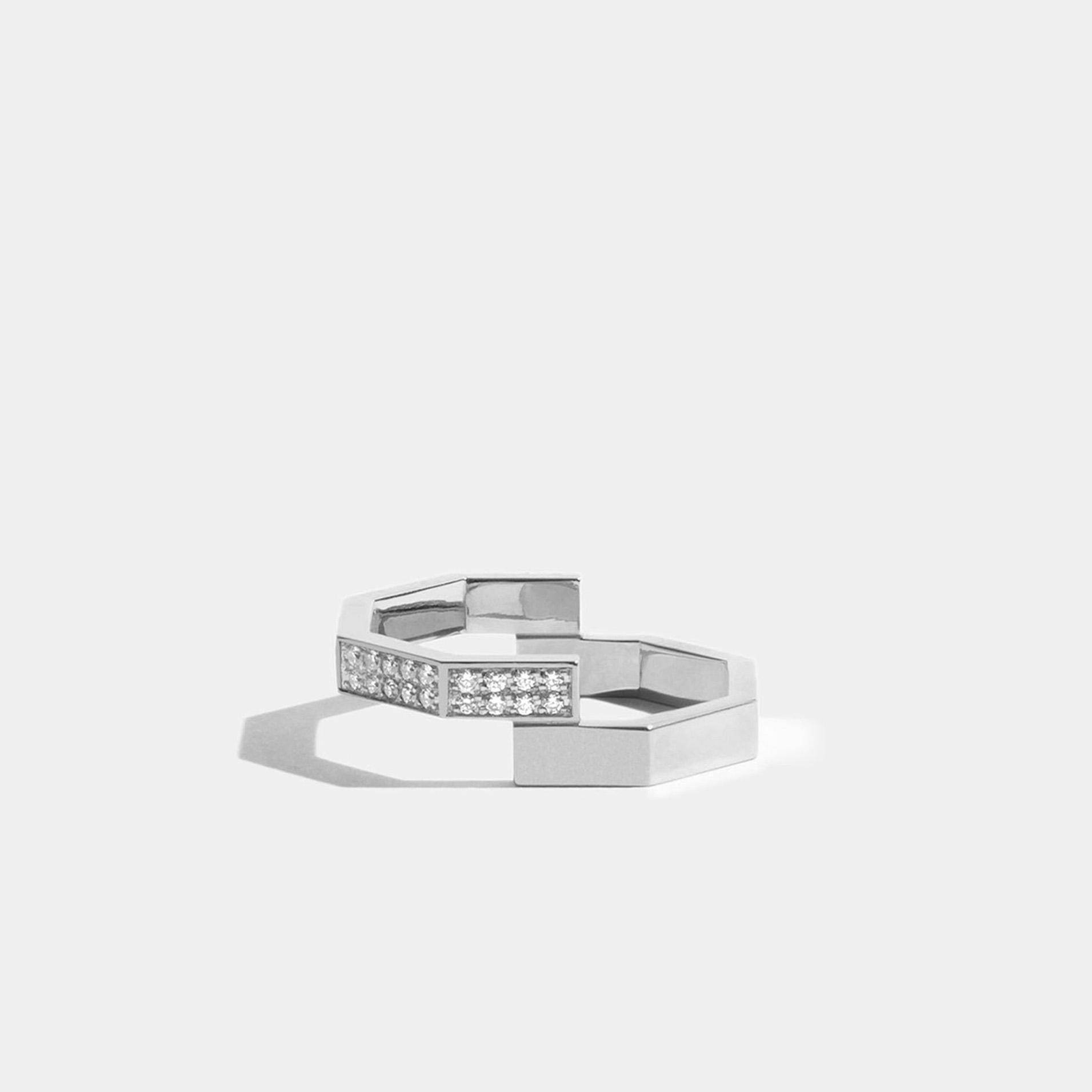 JEM | Octogone double paved ring