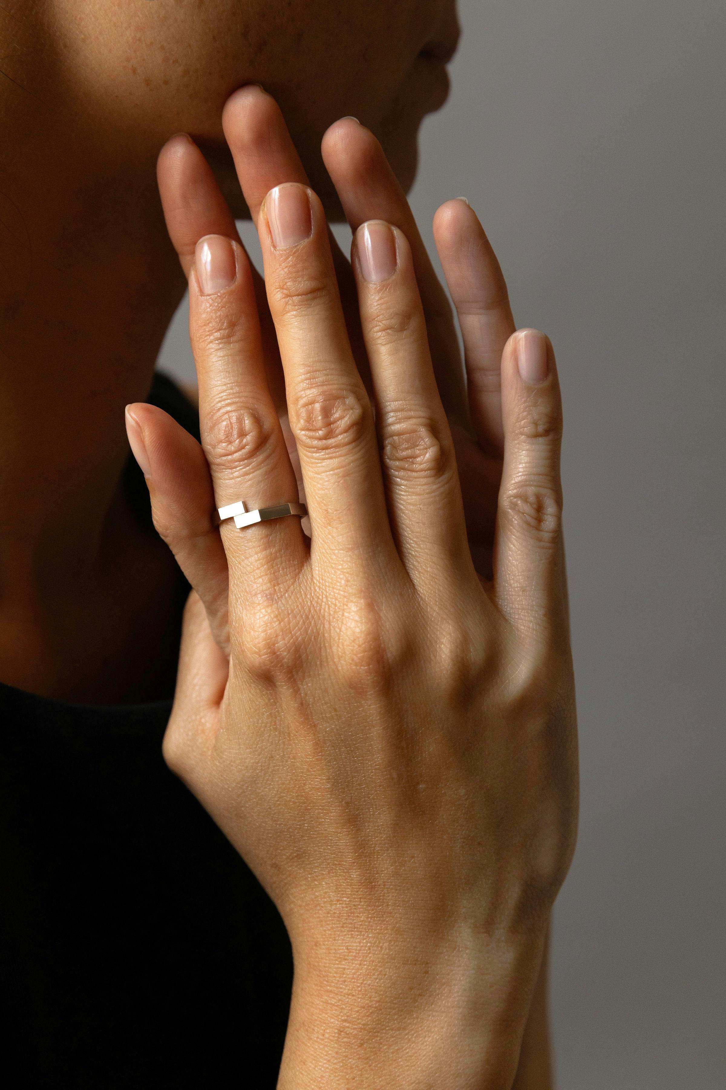 Octogone double ring in ethical white gold | JEM, jewellery ethically ...