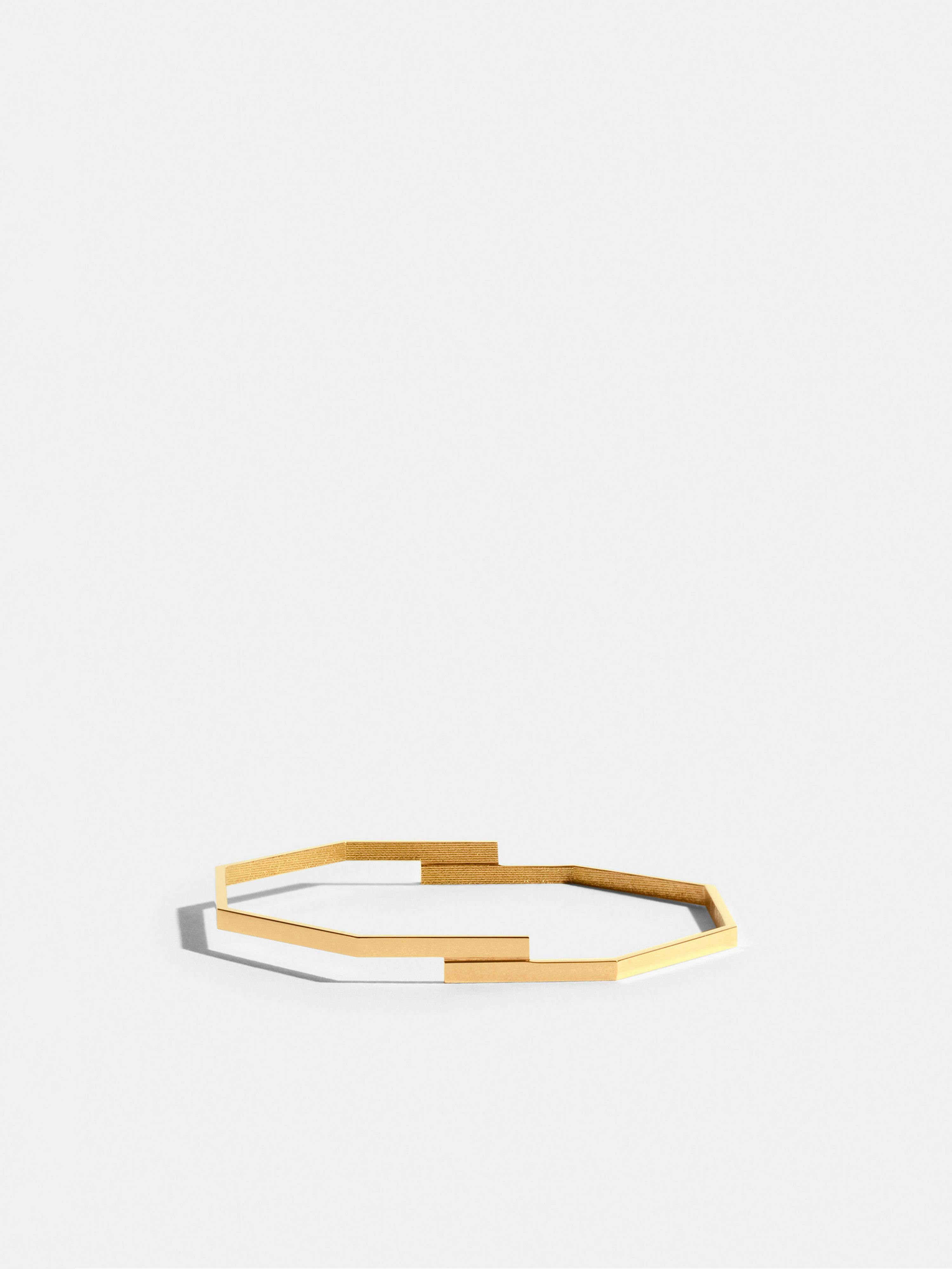 Bangle Octogone double en Or jaune éthique 18 carats | JEM joaillerie ...