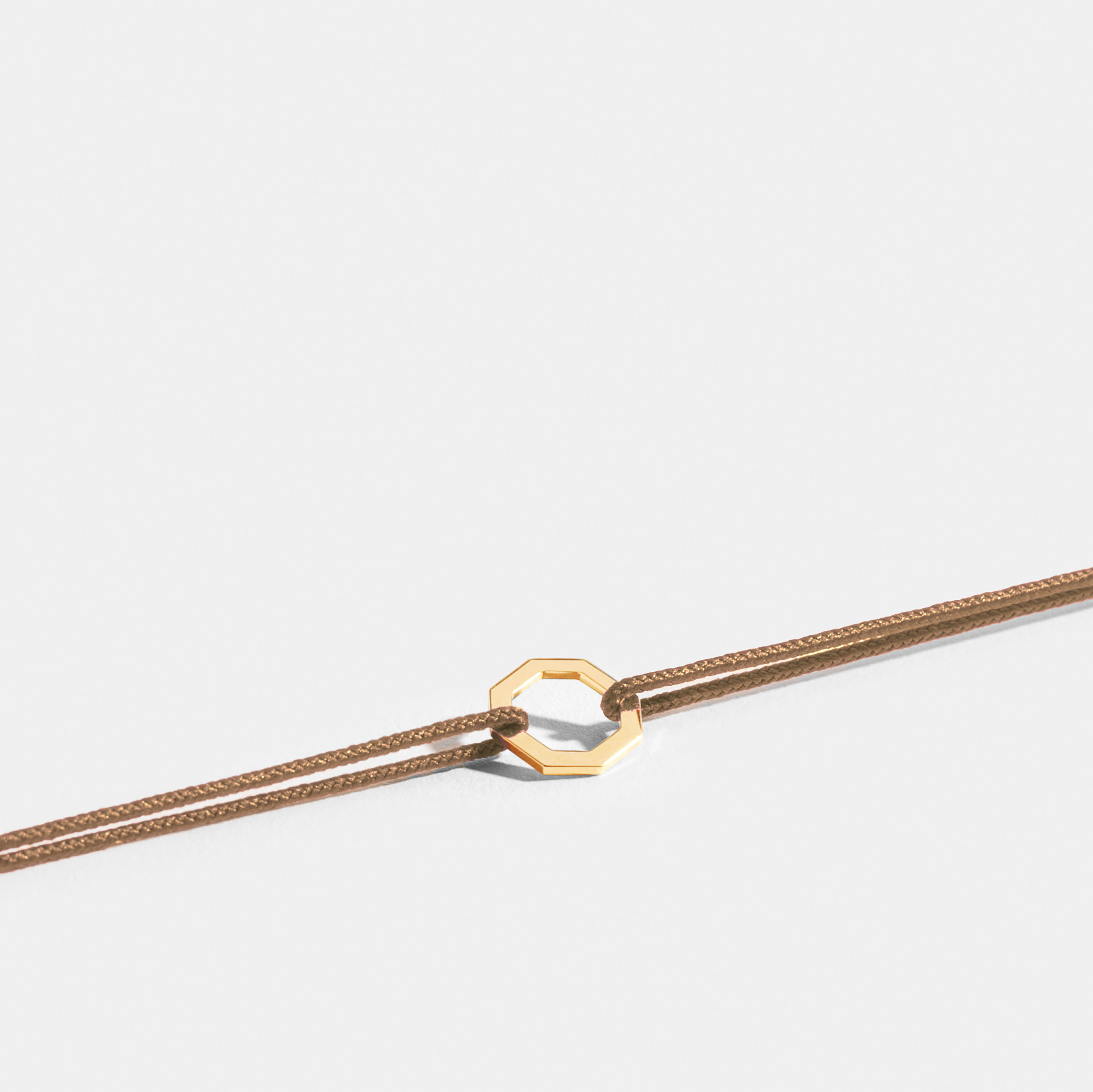 Small Octogone on cord in ethical yellow gold | JEM, jewellery ...