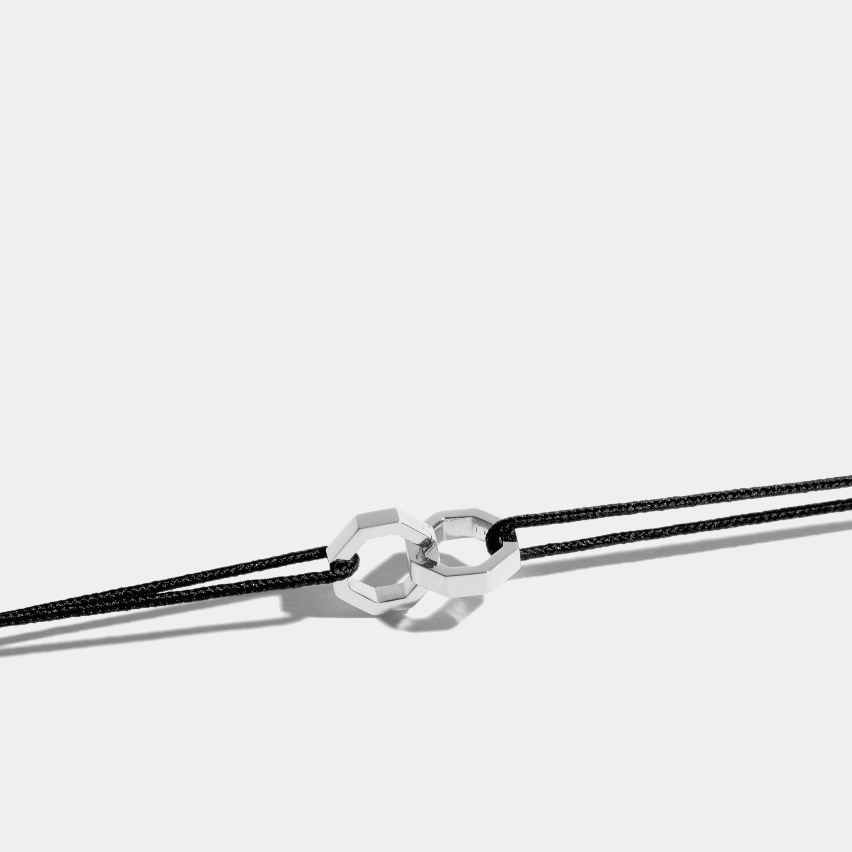 Double Octogone on cord in ethical white gold | JEM, jewellery ...