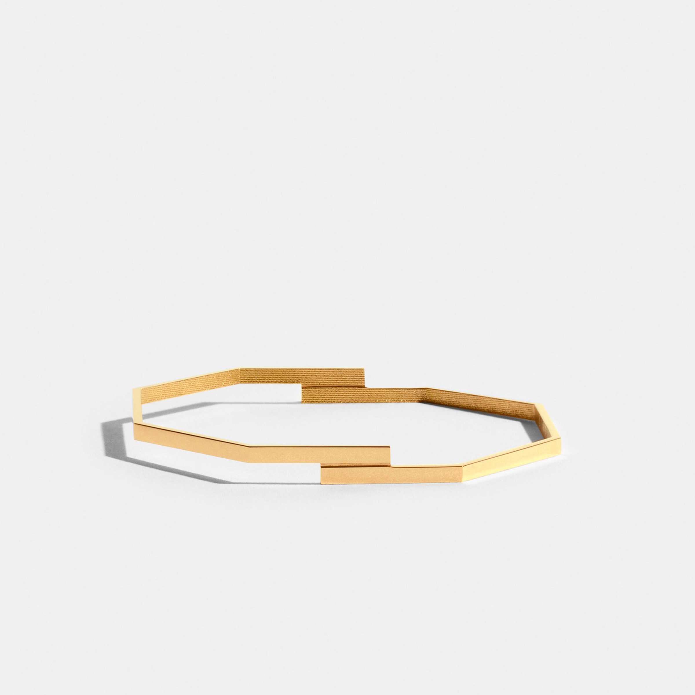 Bangle Octogone double en Or jaune éthique 18 carats | JEM joaillerie ...
