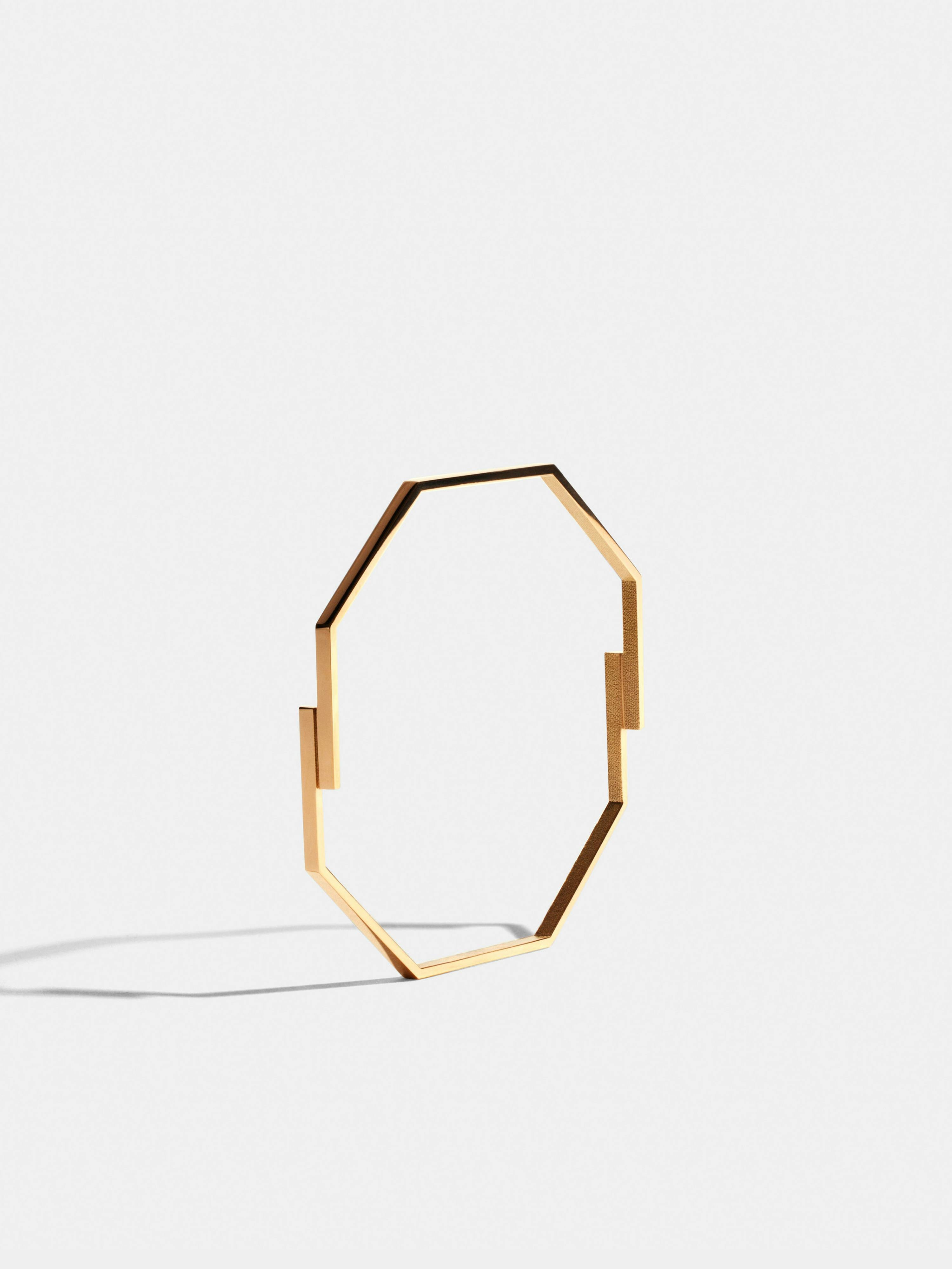 Bangle Octogone double en Or jaune éthique 18 carats | JEM joaillerie ...