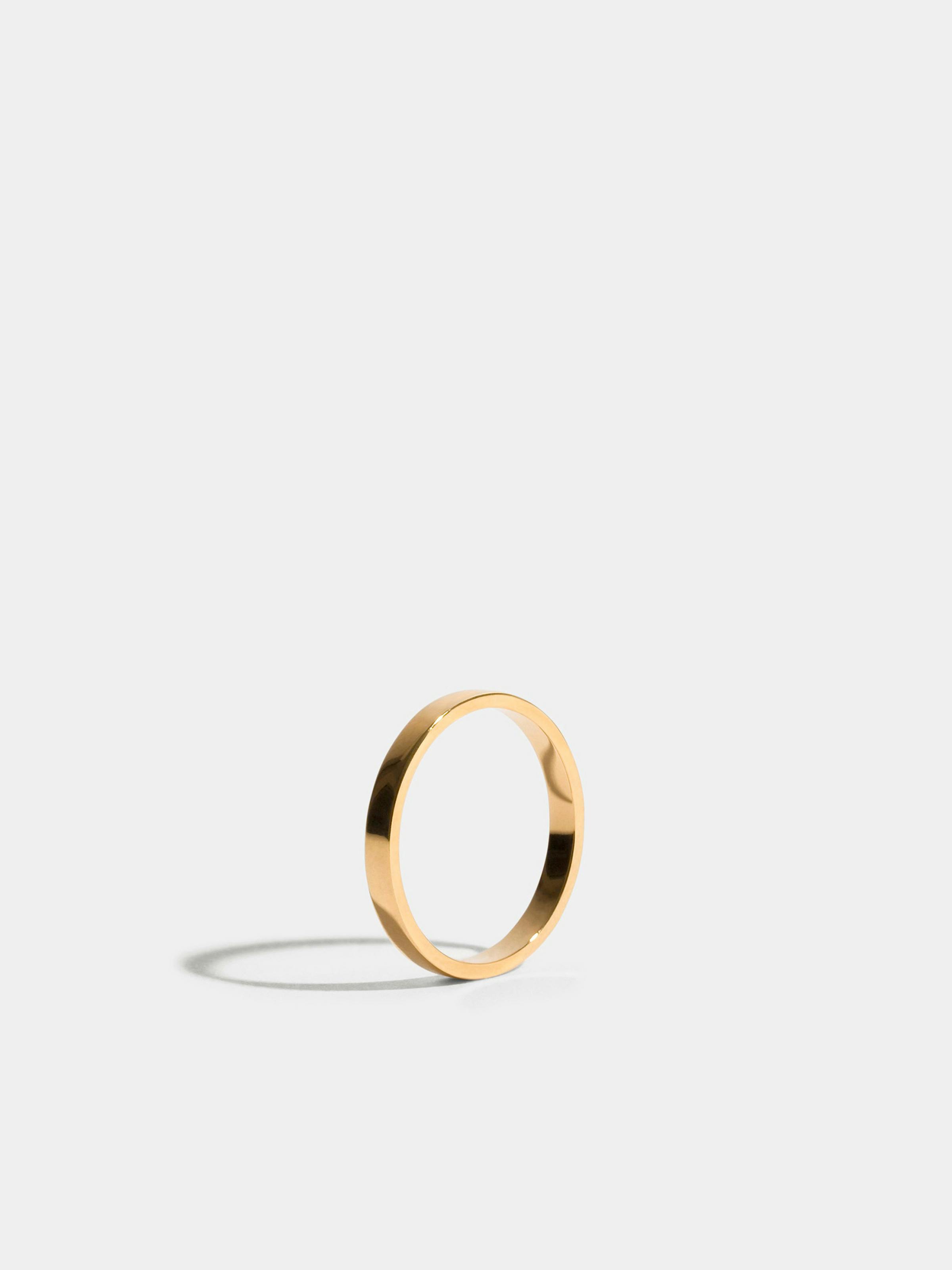 Flat ribbon wedding band in Fairmined yellow gold | JEM, jewellery ...