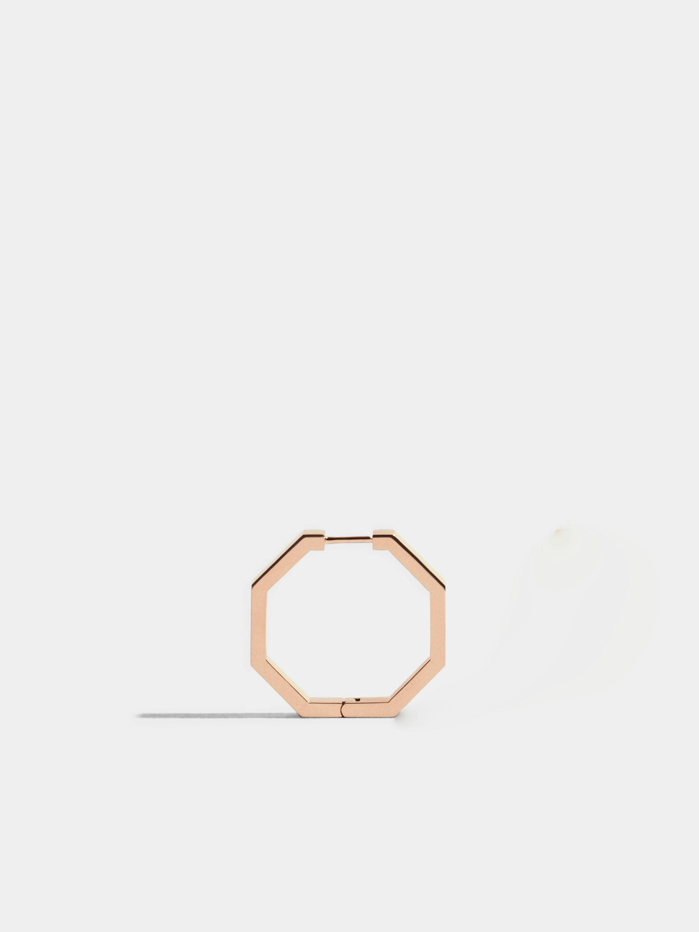Octogone Single-loop 18 in ethical rose gold | JEM, jewellery ethically ...