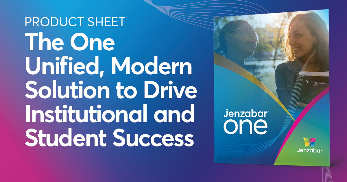 Jenzabar One Product Sheet