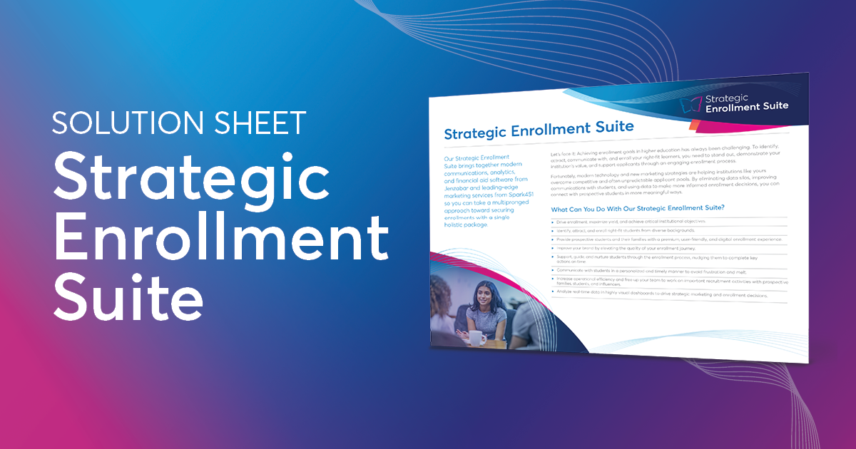 Strategic Enrollment Suite Solution Sheet