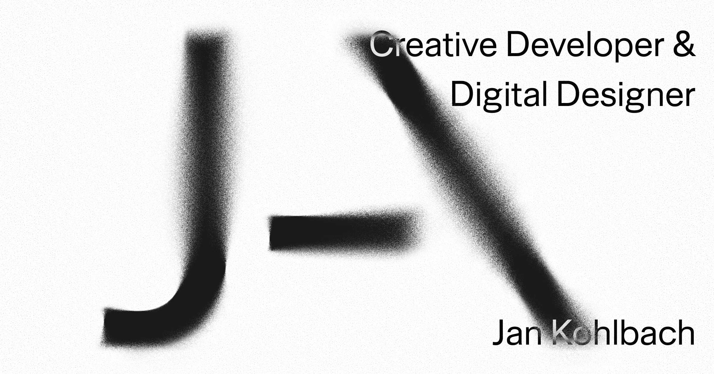 Jan Kohlbach | Creative Developer & Digital Designer