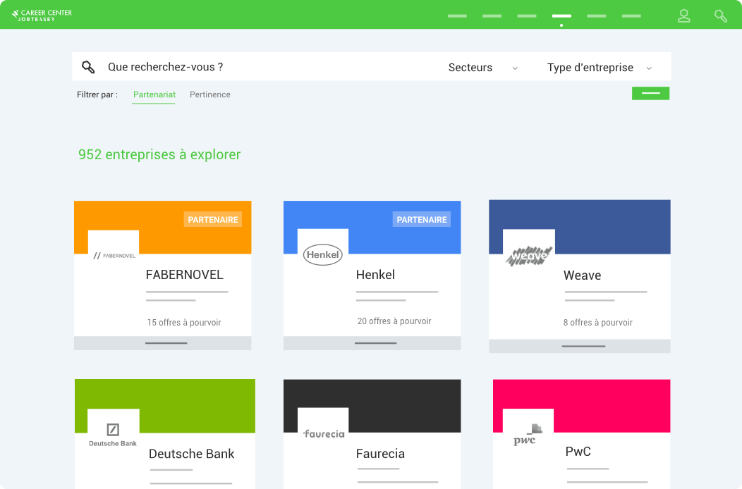Career Center by JobTeaser - Fonctionnalités
