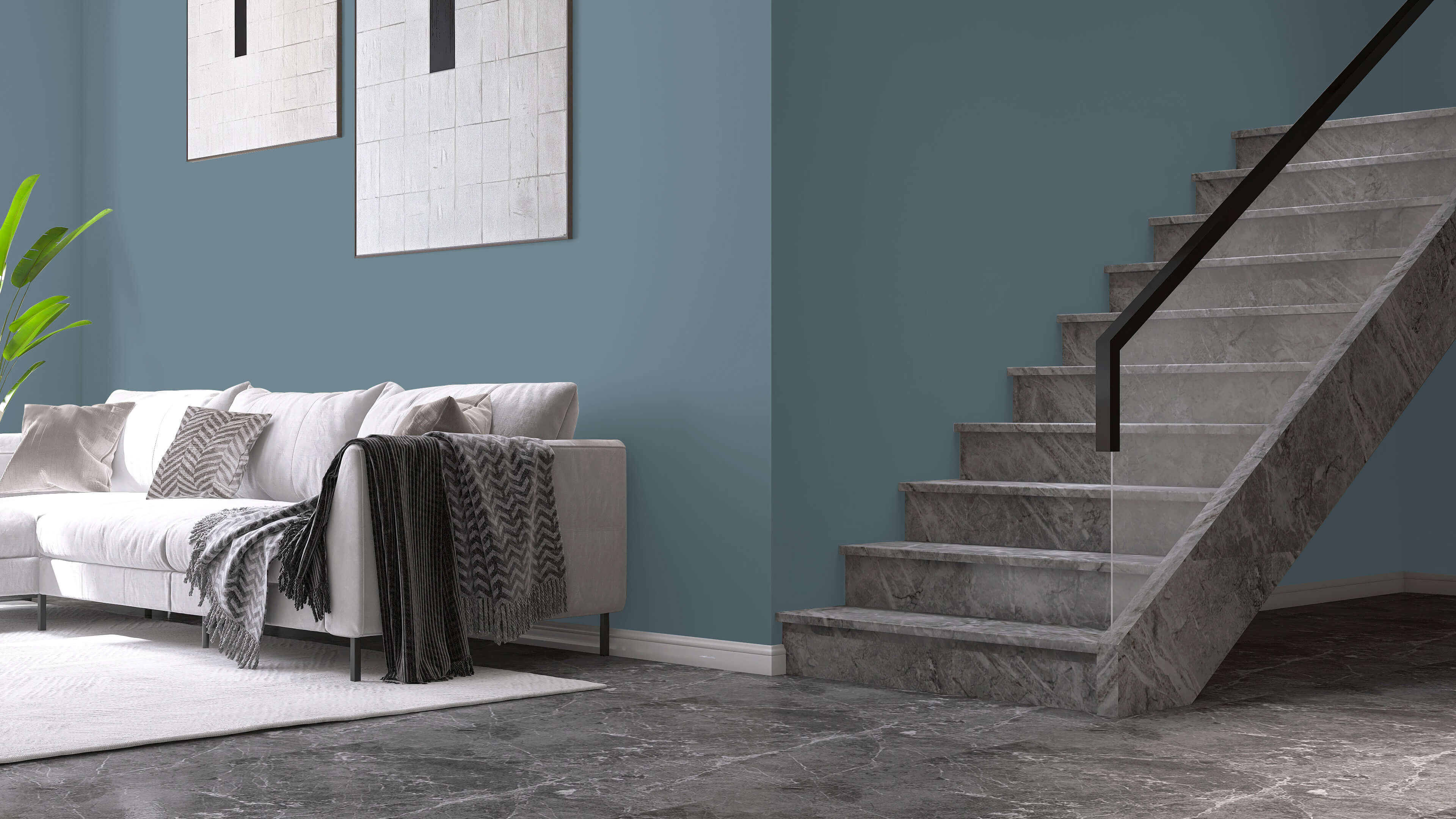 Blue Hallway Paint Colours