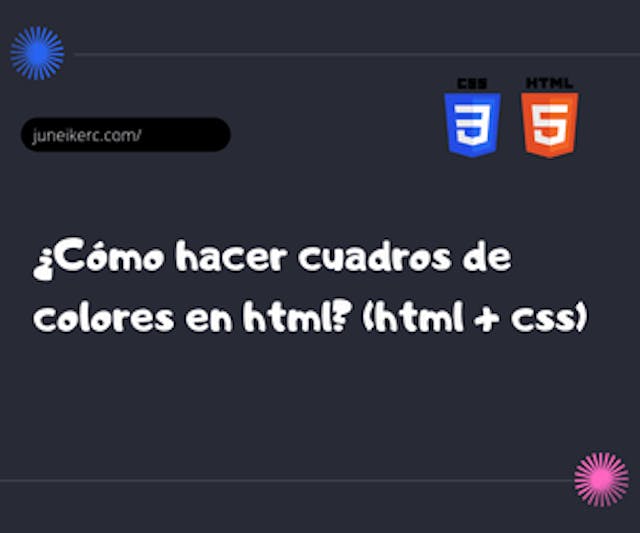 ¿Cómo hacer cuadros de colores? [html + css]