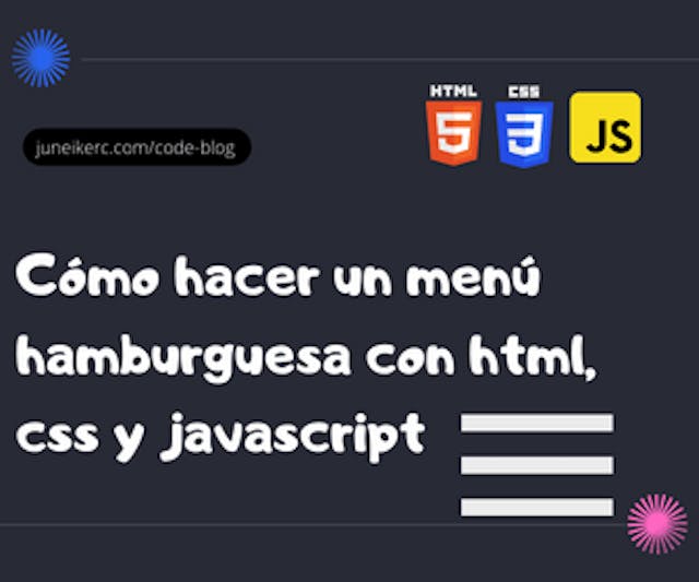 Cómo crear un menú hamburguesa con [CSS y JS]