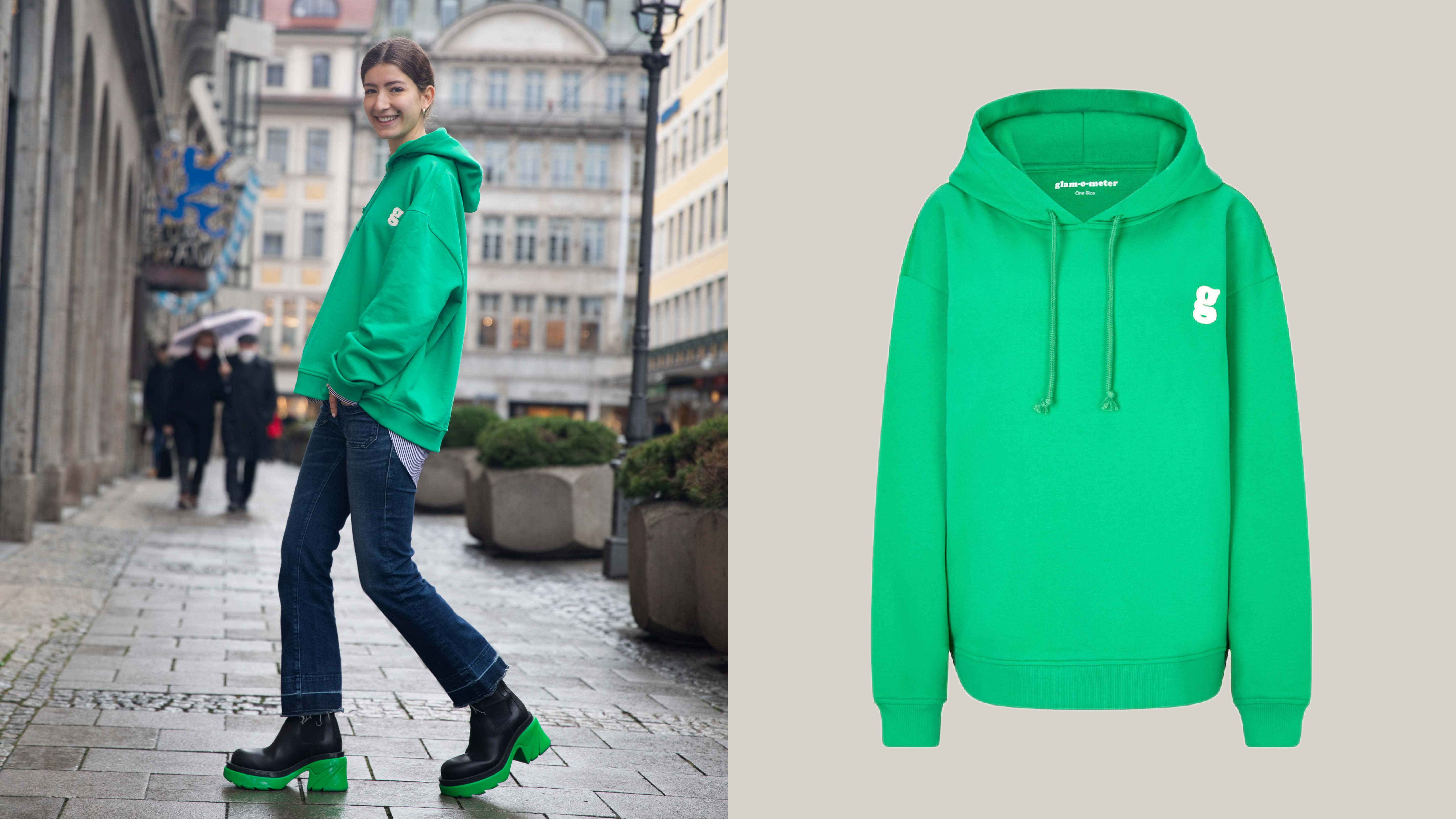 Spannende Glam O Meter Hoodie Ebenbild