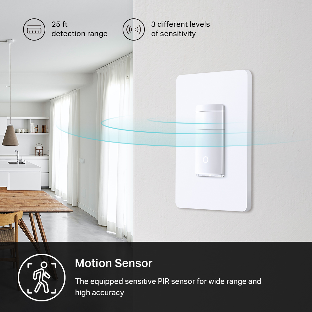 Smart Wi-Fi Light Switch, Motion-Activated | Kasa Smart