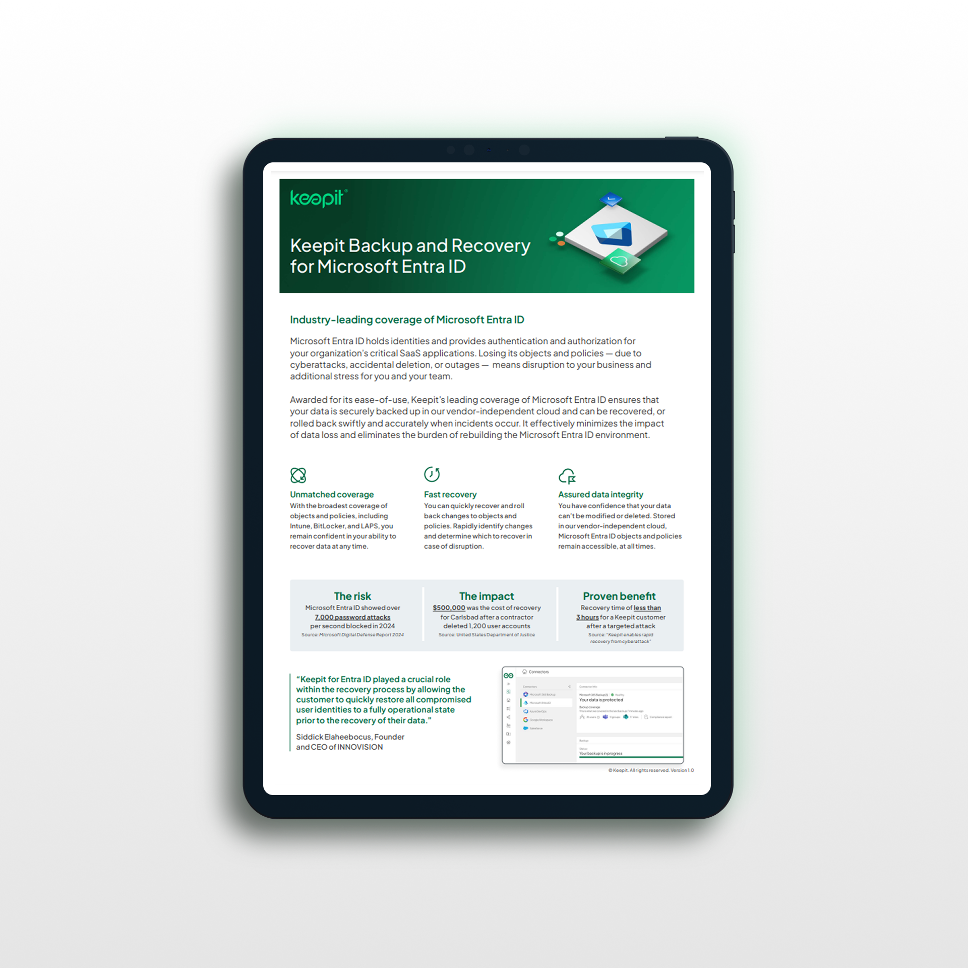 Keepit Backup and Recovery for Microsoft Entra ID | Keepit