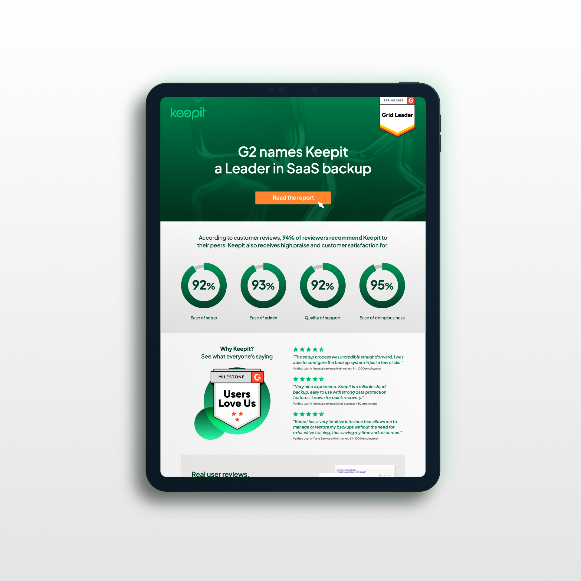 See why Keepit is a G2 Leader in SaaS backup | Keepit