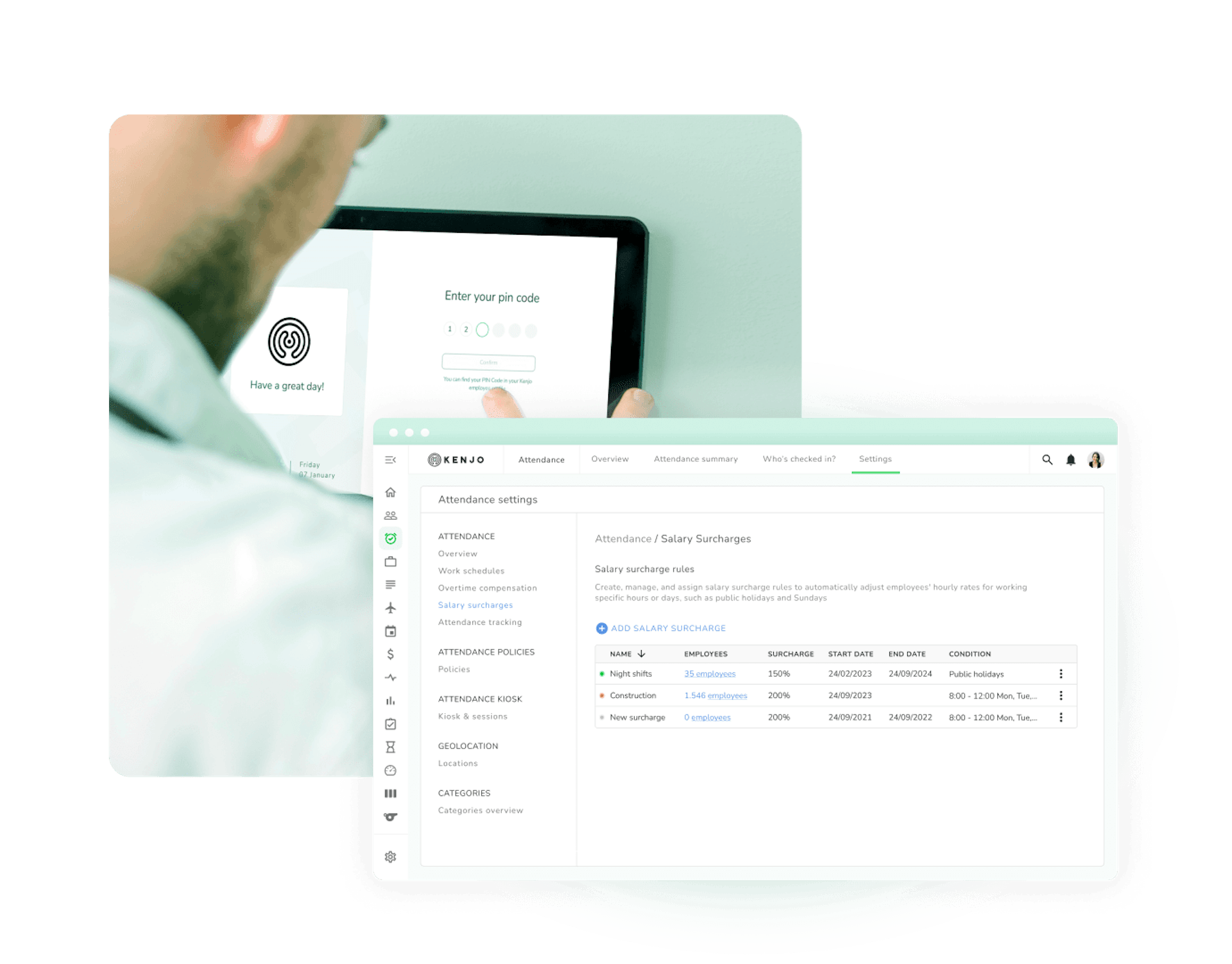 Simple calculation of surcharges in Kenjo!
