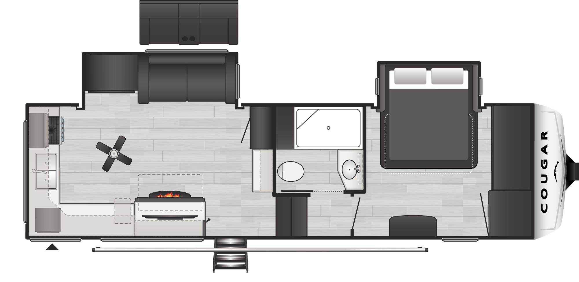 Cougar Premium Fifth Wheels - Model 260MLE Floorplan - Keystone RV