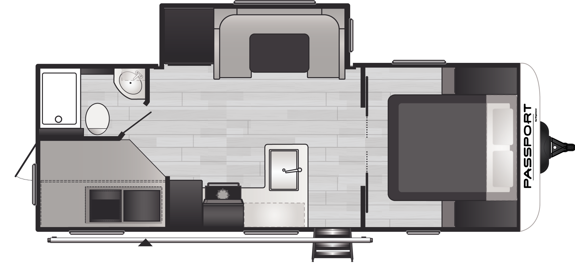 Passport SL Comfort Travel Trailers - Model 229BH Floorplan - Keystone RV