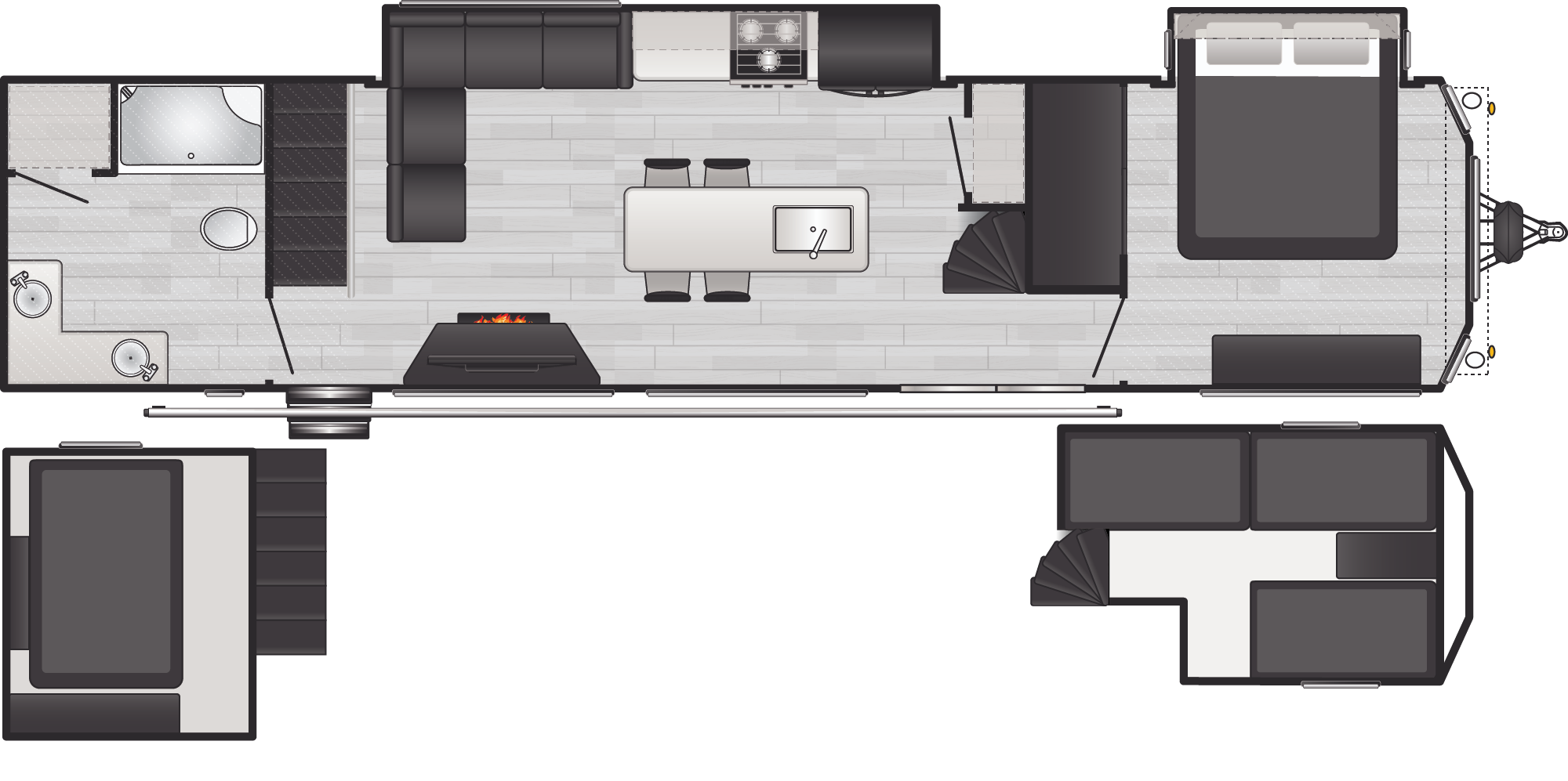 Residence Destination Travel Trailers - Model 401CLDL Floorplan ...