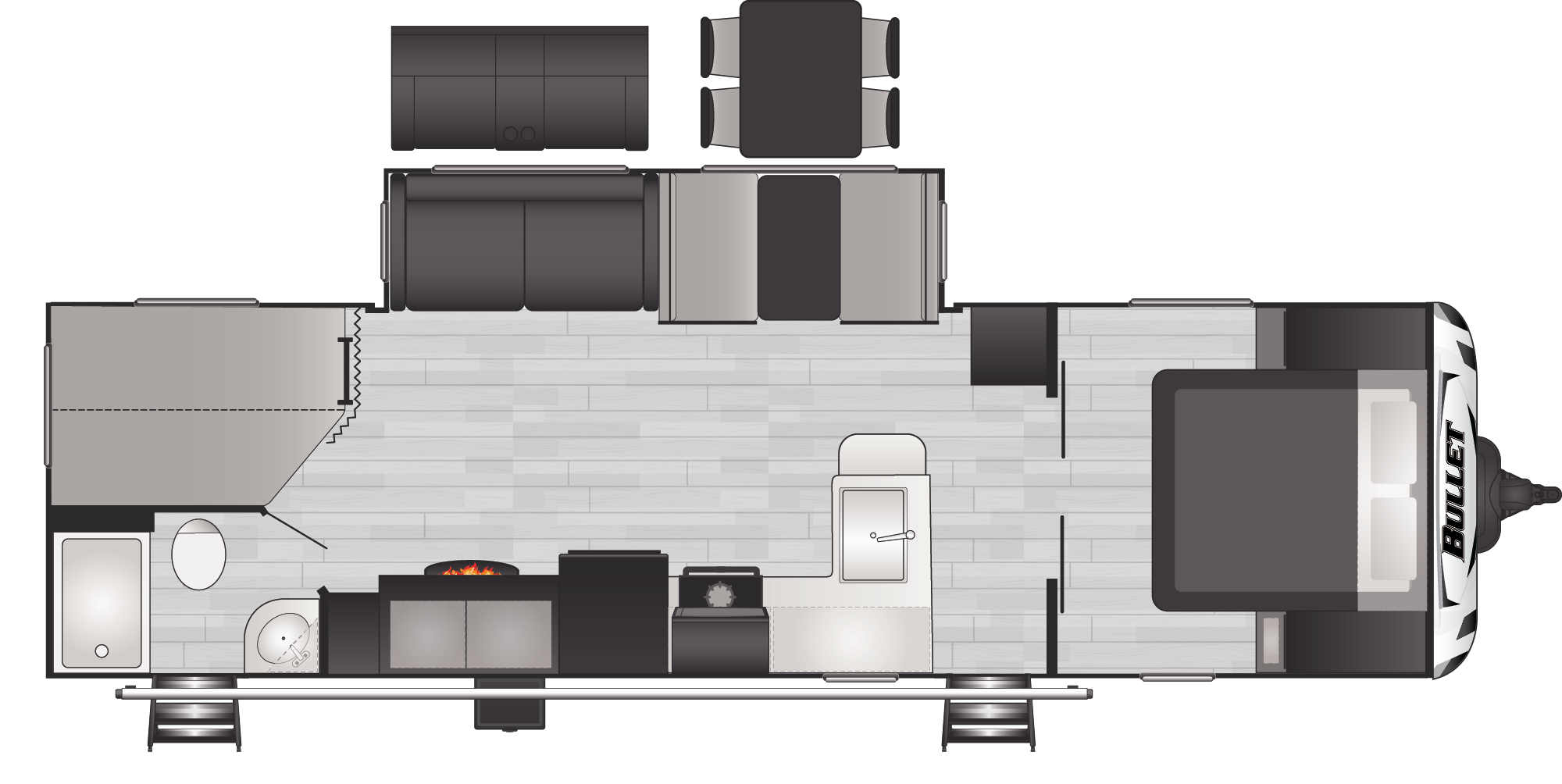 Bullet Crossfire Comfort Travel Trailers - Model 290BHS Floorplan ...