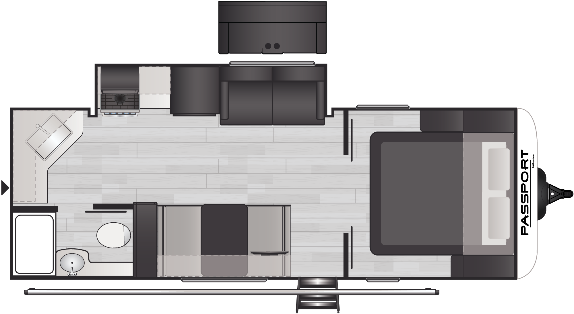 Passport Super Lite Comfort Travel Trailers - Model 229BH Floorplan ...