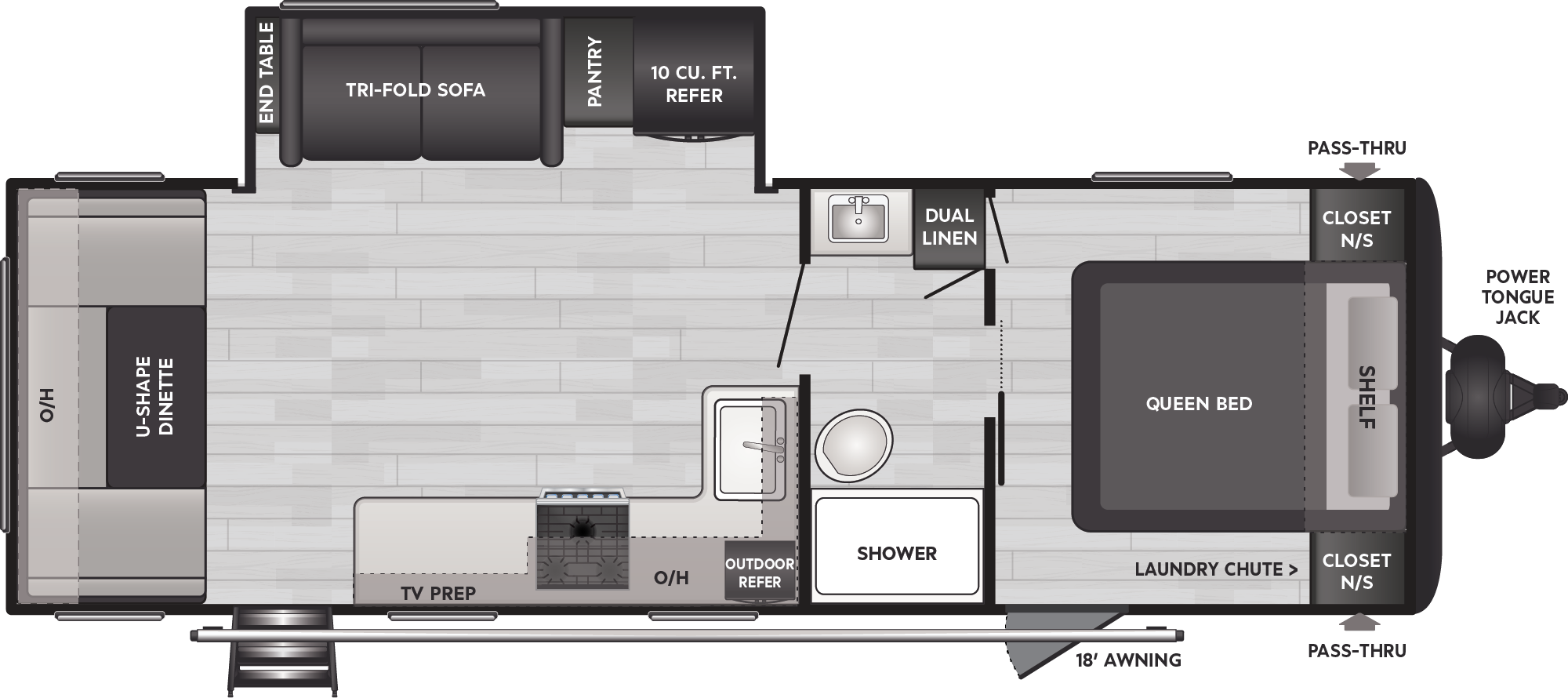 Springdale Comfort Travel Trailers - Model 256RD Floorplan - Keystone RV