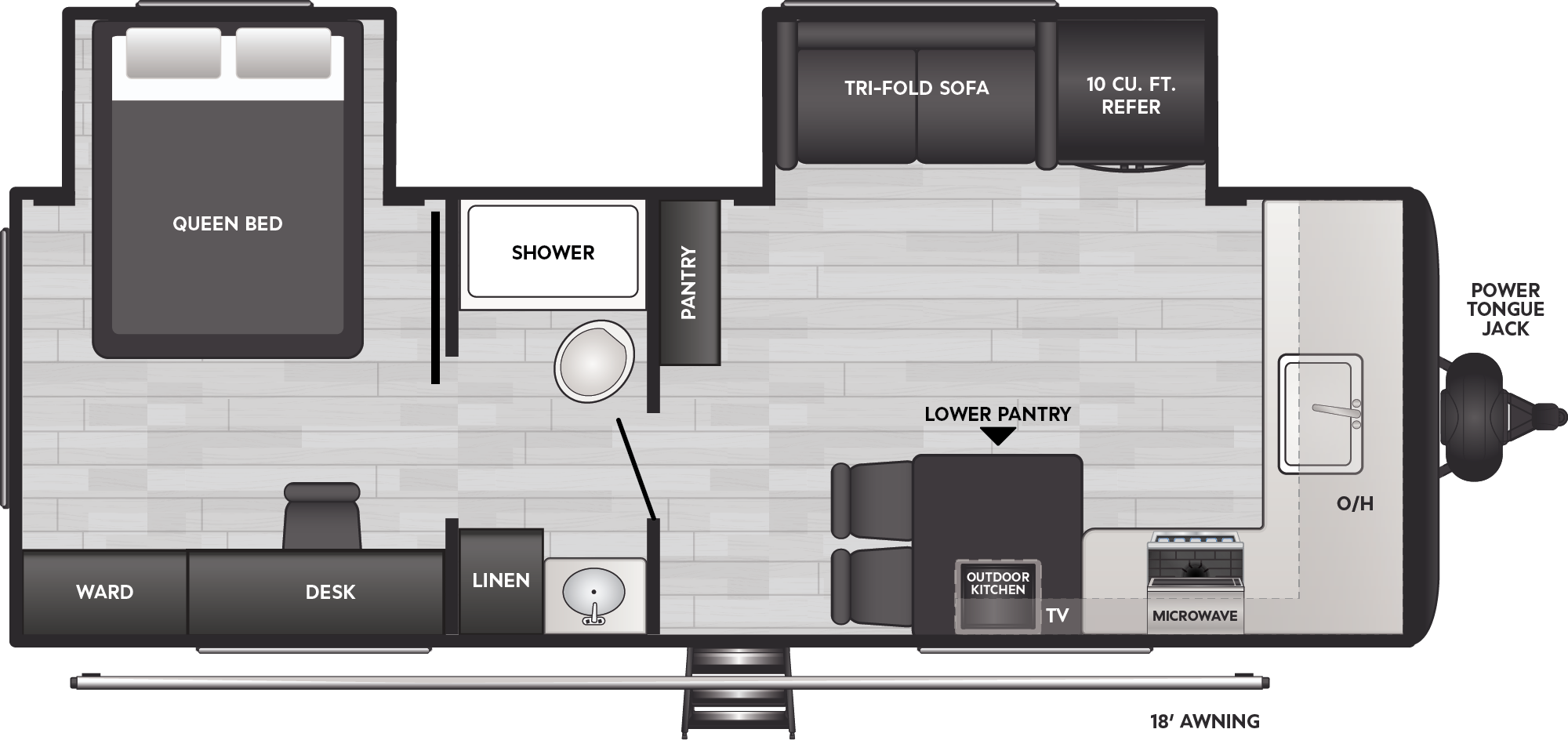 Springdale Comfort Travel Trailers - Model 241FK Floorplan - Keystone RV