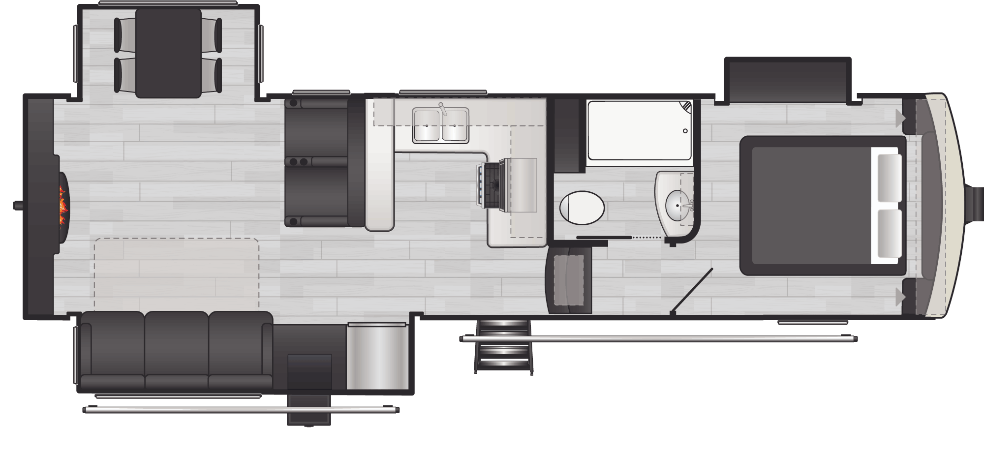 Arcadia Super Lite Premium Fifth Wheels - Model 294SLRD Floorplan ...