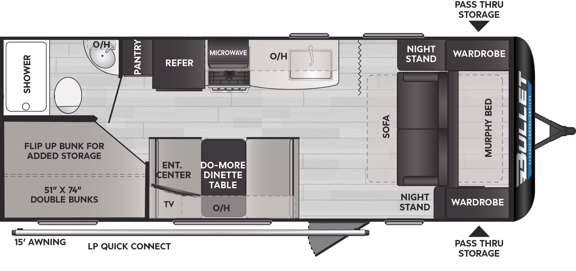 Bullet Classic Travel Trailers Comfort Travel Trailers - Model 2140BHWE ...