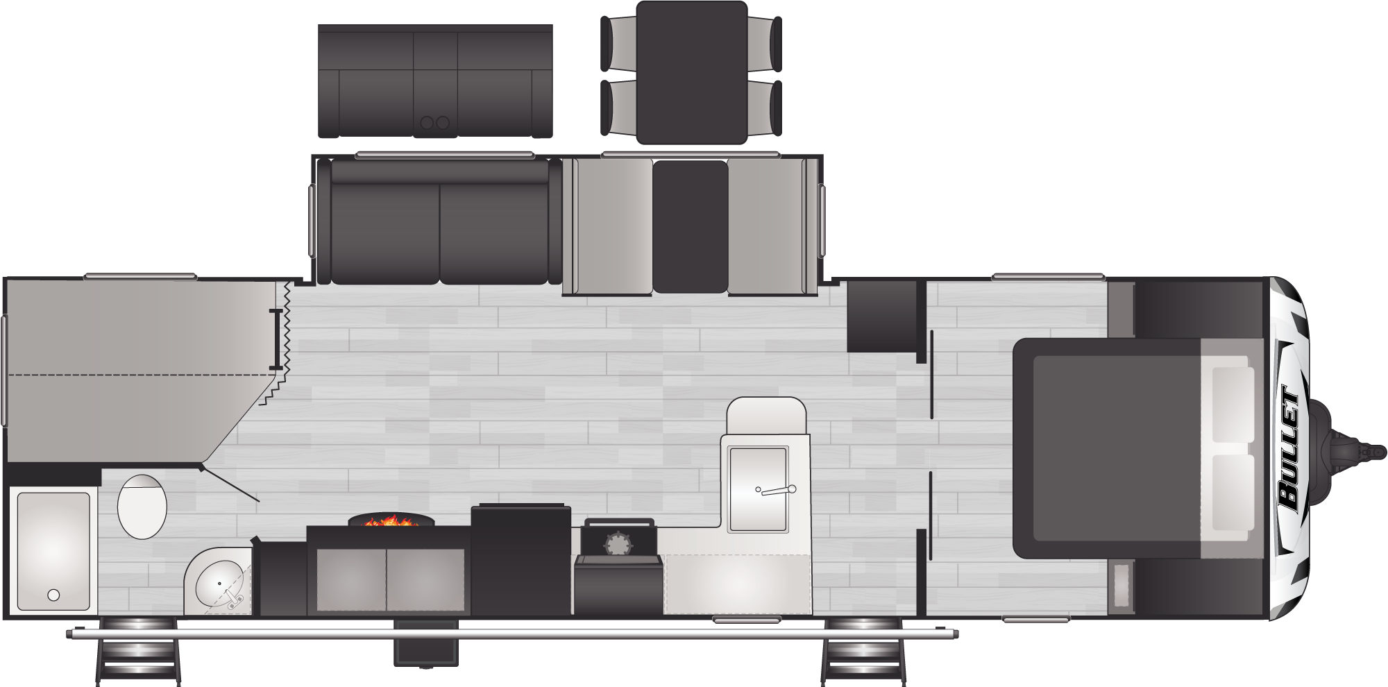 Bullet Crossfire Comfort Travel Trailers - Model 290BHSWE Floorplan ...