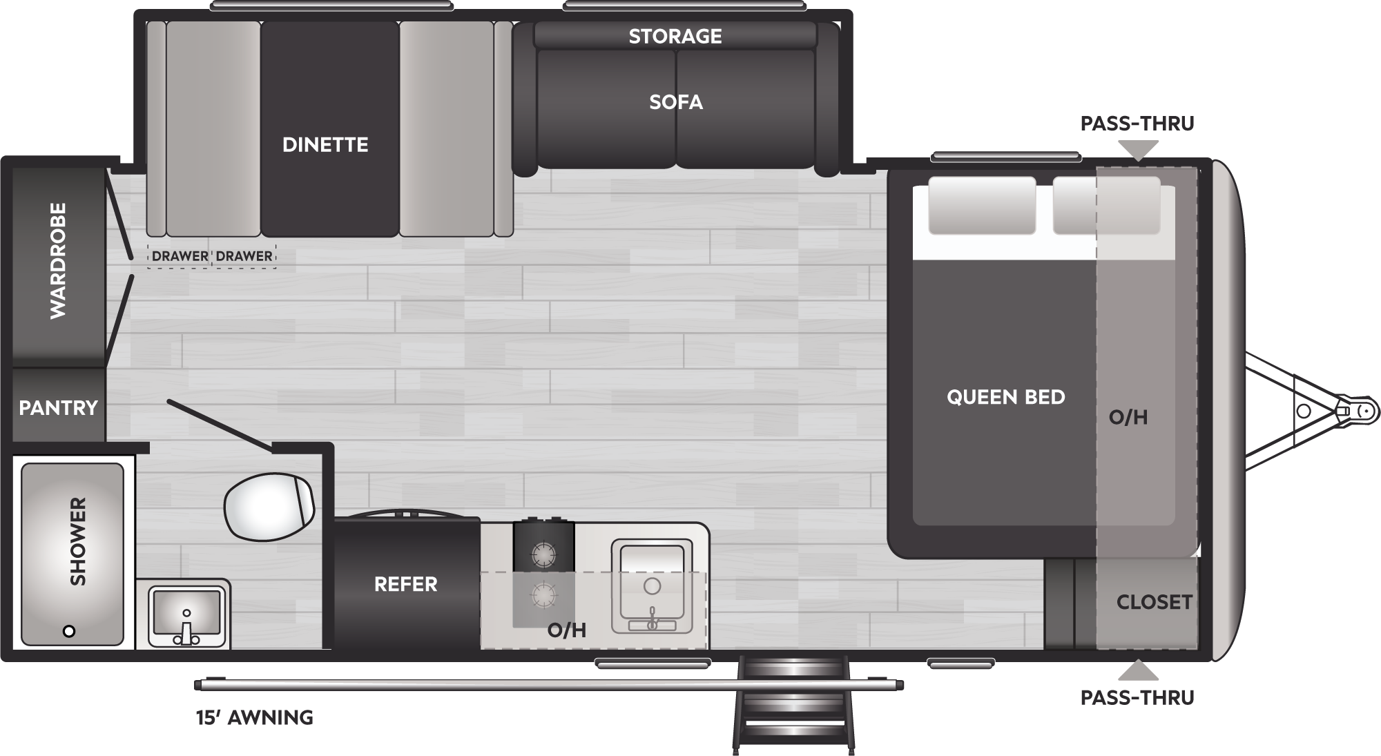 Springdale Classic Single Comfort Travel Trailers - Model 1860SS ...