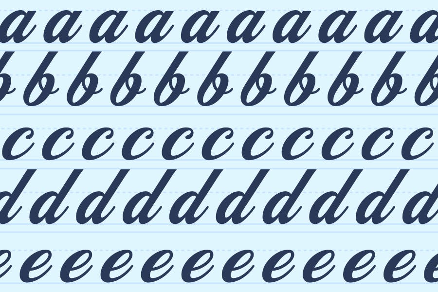 Digital calligraphy alphabet in 4 easy practice steps to master ...
